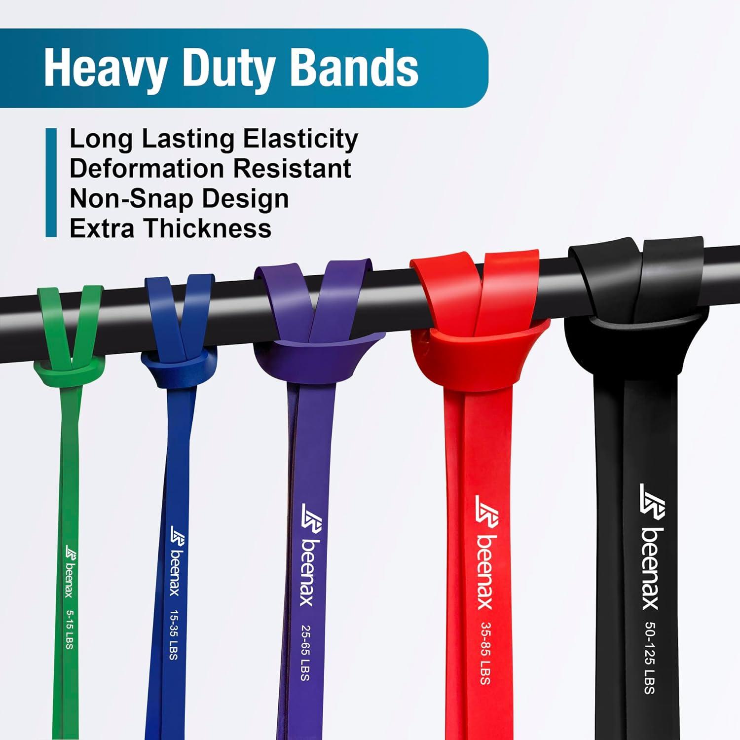 Beenax Resistance Bands Set - Pull Up Assist Bands for CrossFit ...