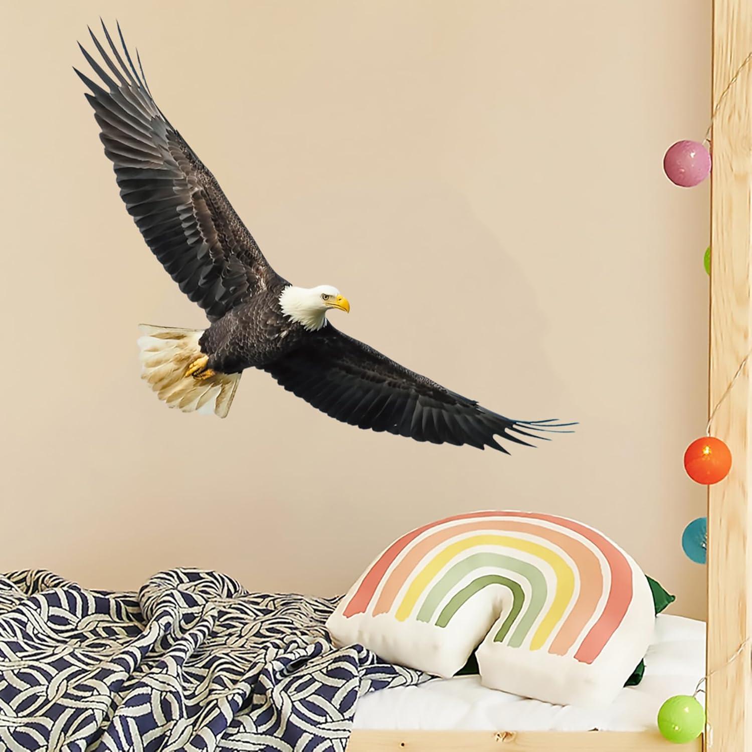 Ambitious Bald Eagle Wall Stickers - Stunning Flying Decals for Bedroom & Office Decor | Buy Now ...