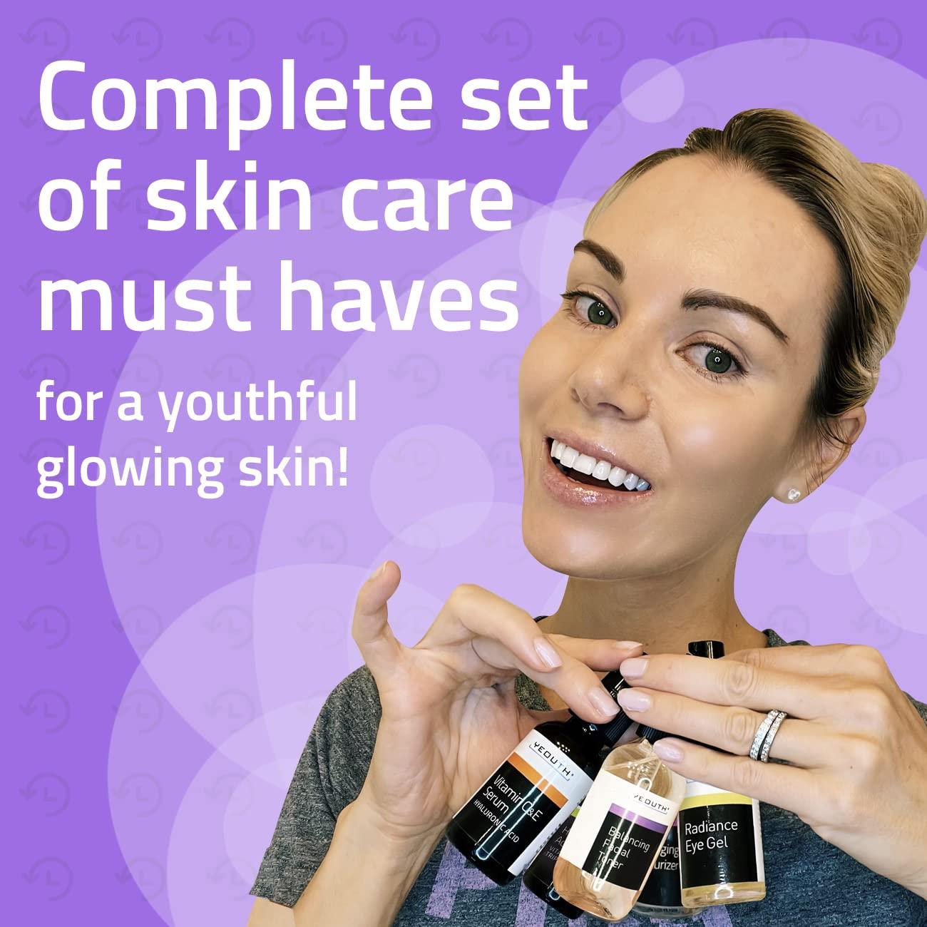 Yeouth Anti-Aging Skin Care Set | Complete 5-Part Facial Care for Men ...