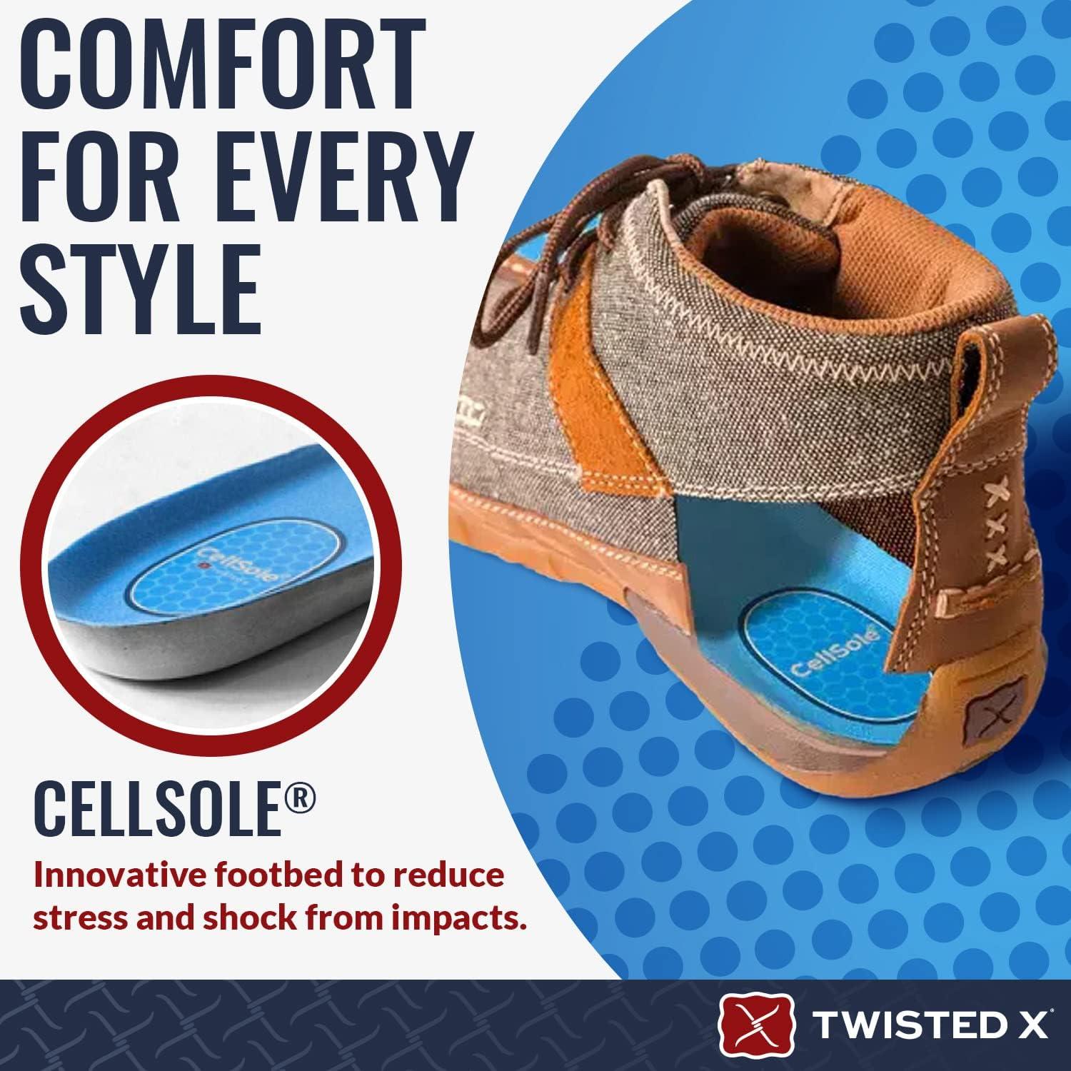 Twisted X Men's Cellsole Regular Round Toe Shoe Inserts for All Day ...