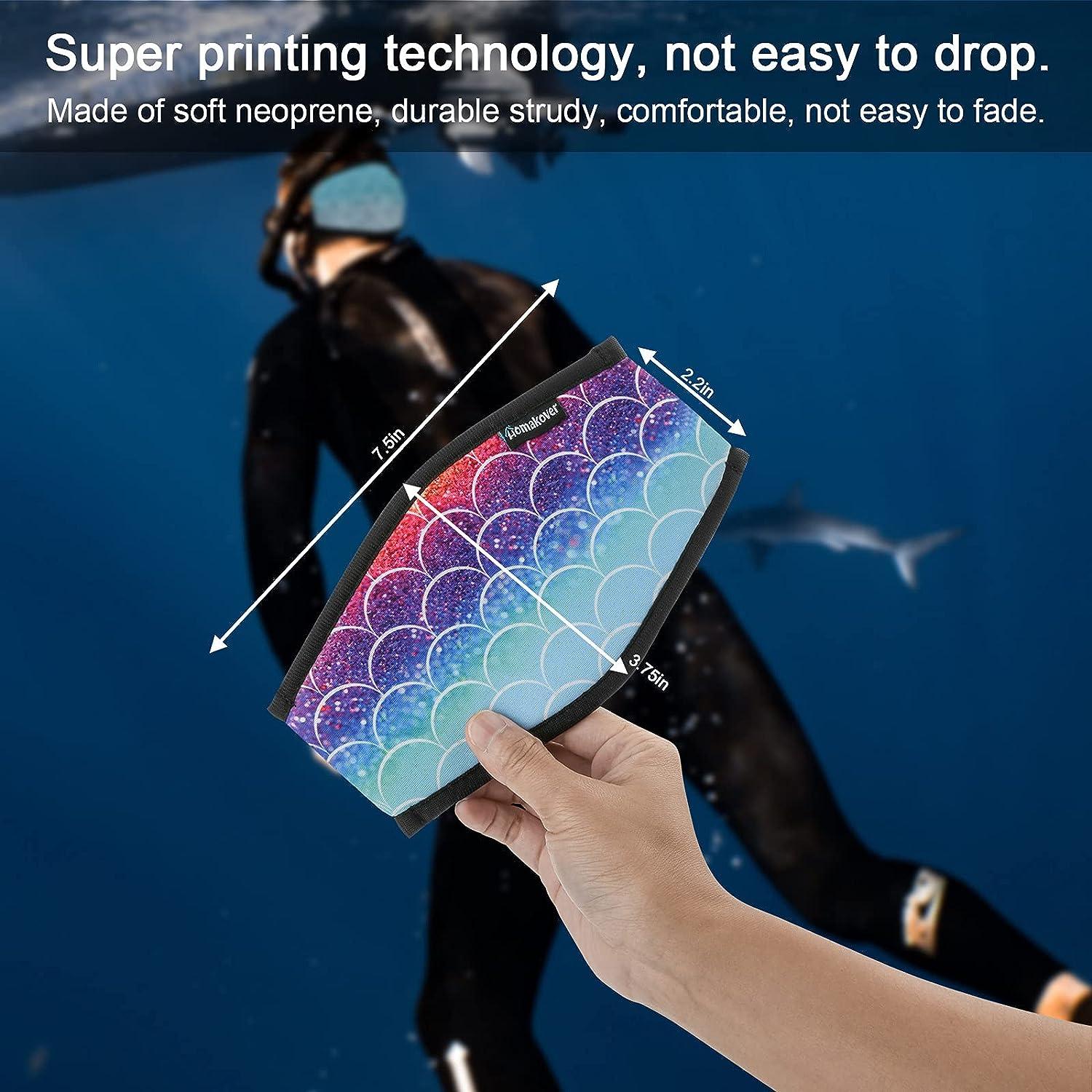 Reflective Neoprene Mask Strap Cover for Dive & Snorkel Masks - Hair ...