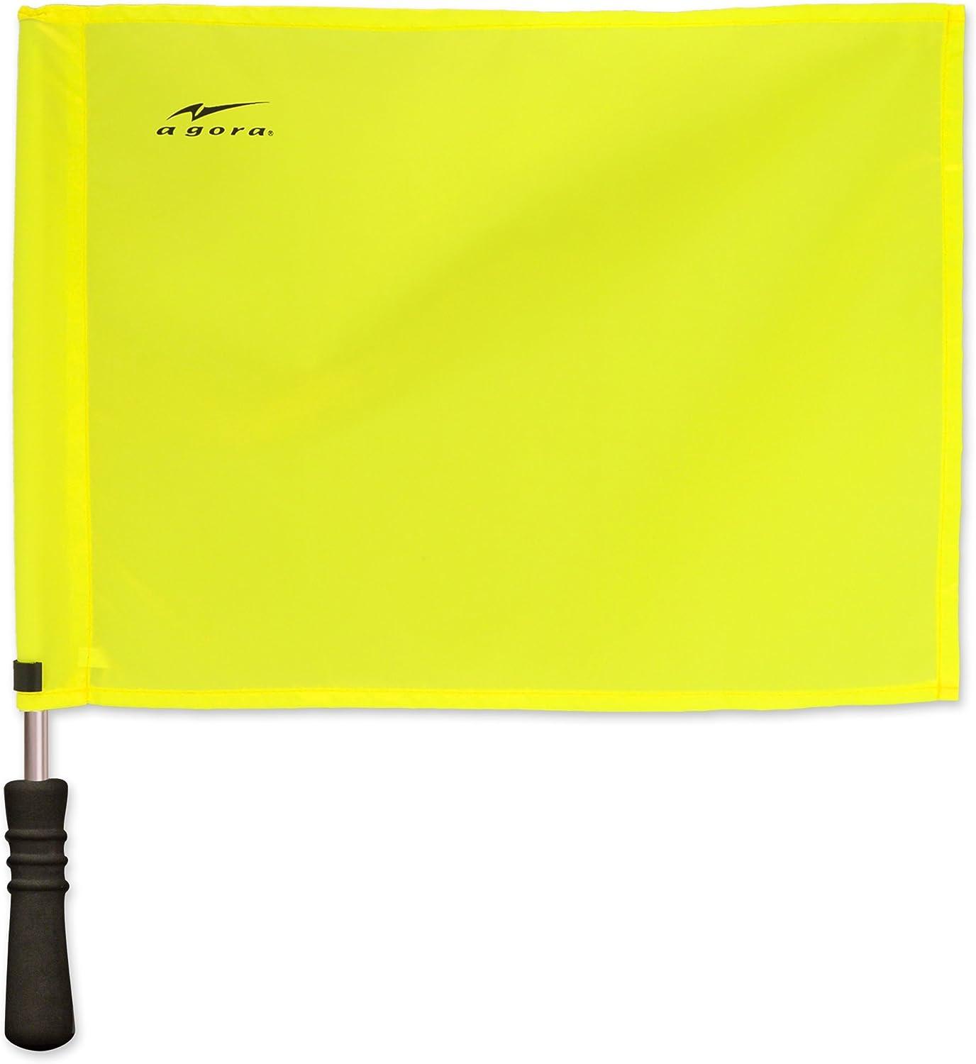AGORA Pro Line Premium Soccer Referee Flags with Case - Red/Yellow ...