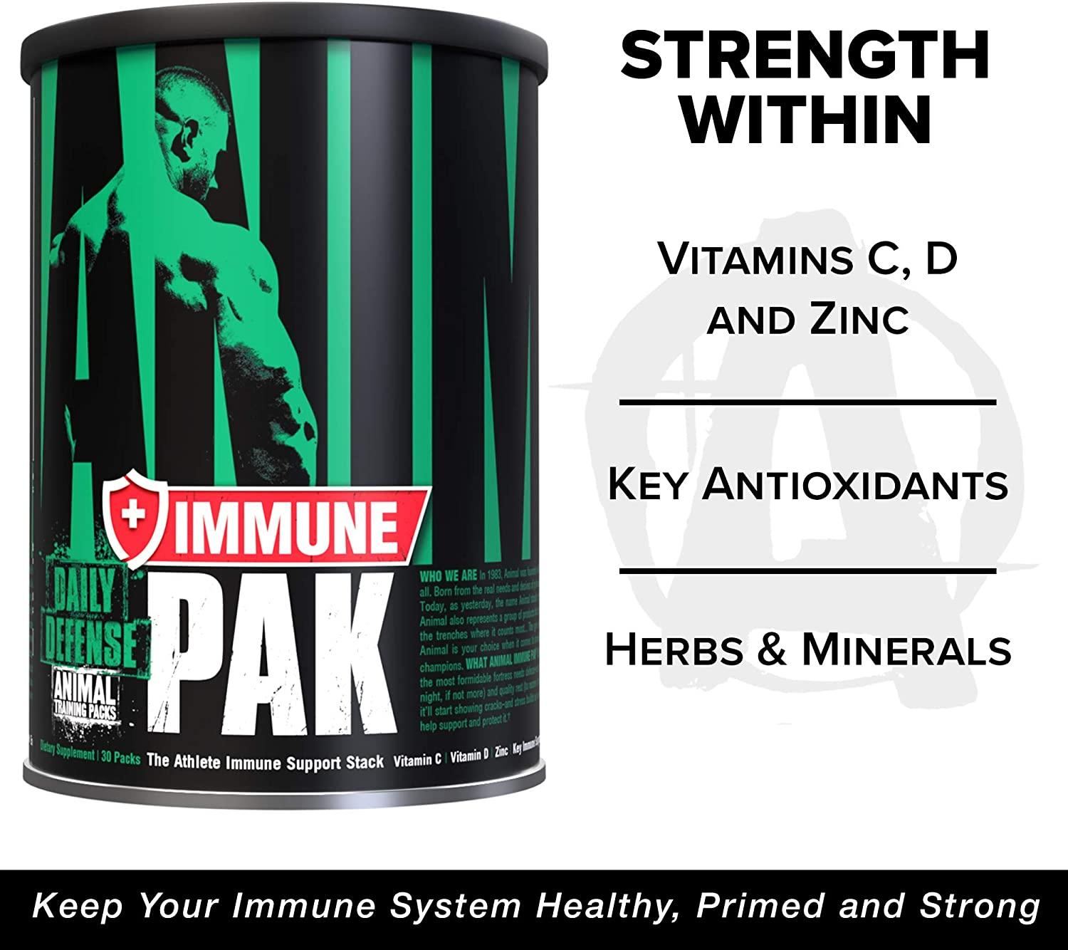 Animal Immune Pak - Zinc, Vitamin C, Vitamin D, Olive Leaf Extract ...