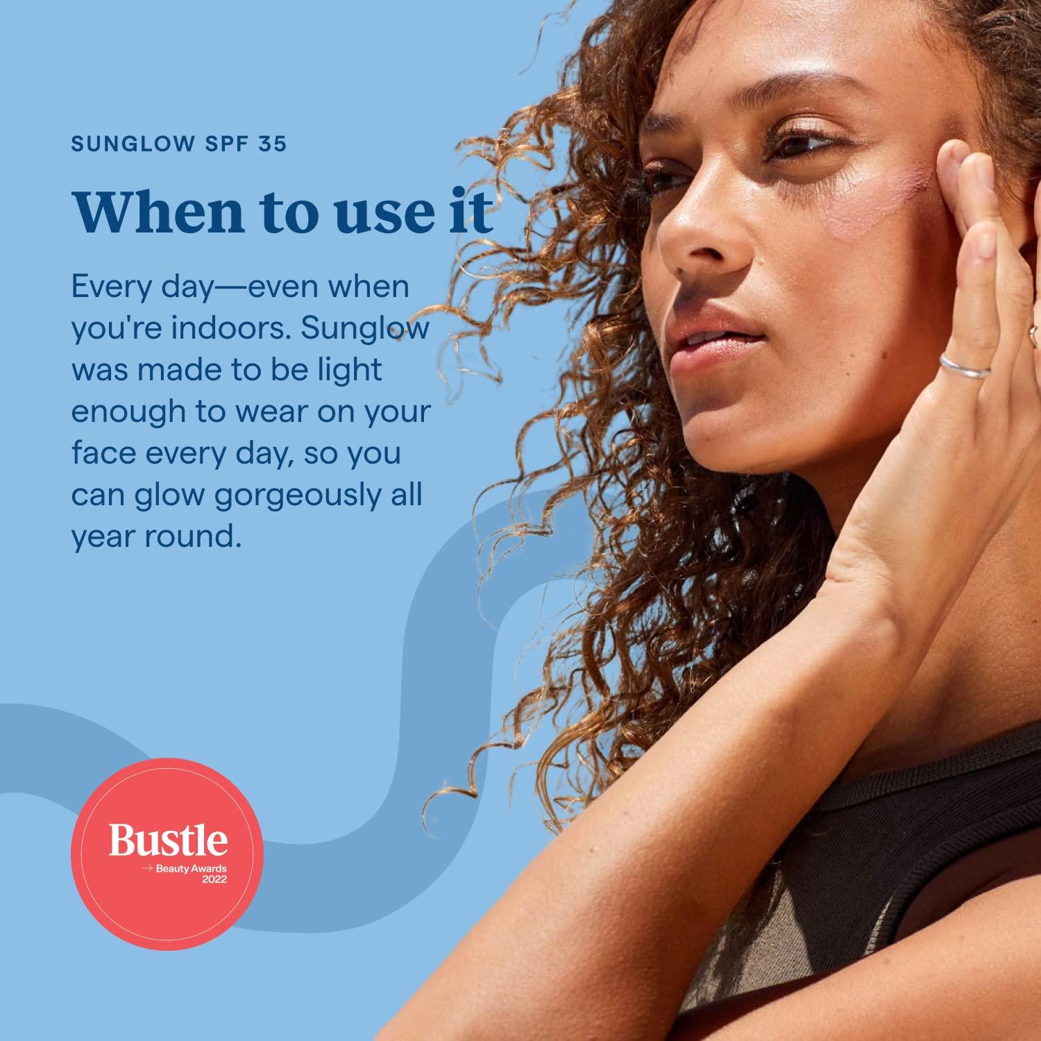 Kinfield Sunglow Mineral Sunscreen for Face SPF 35 - Luminizing Tint ...