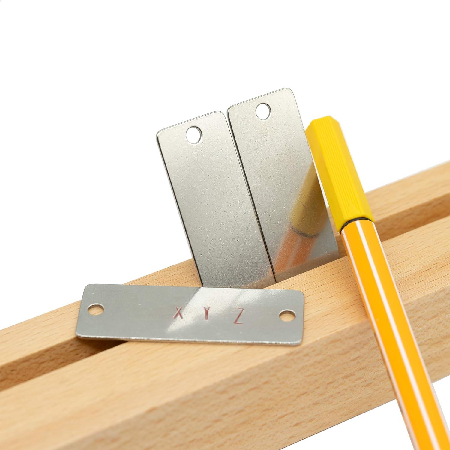 StayMax 25 Pack Stainless Steel Rectangle Stamping Blanks with Two ...