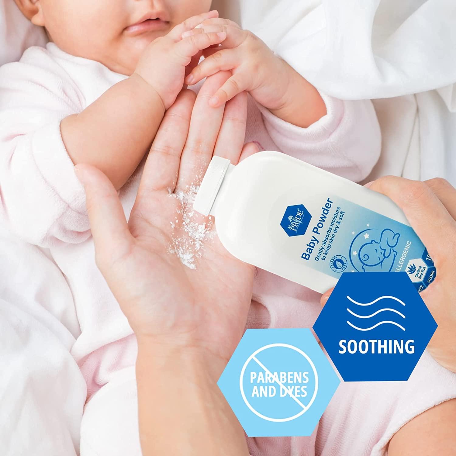 Med Pride Hypoallergenic Baby Powder - Talc-Free with Aloe Vera ...