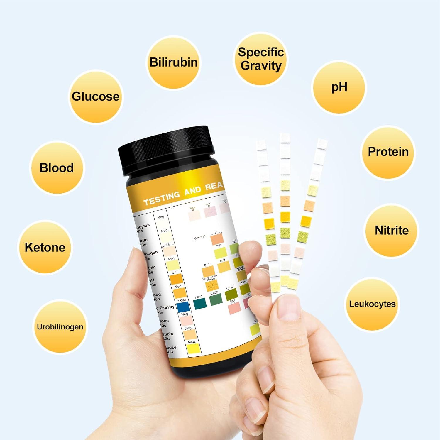 Easy Home Vet Pet Urine Test Strips 10 Parameters Animal Urinalysis ...