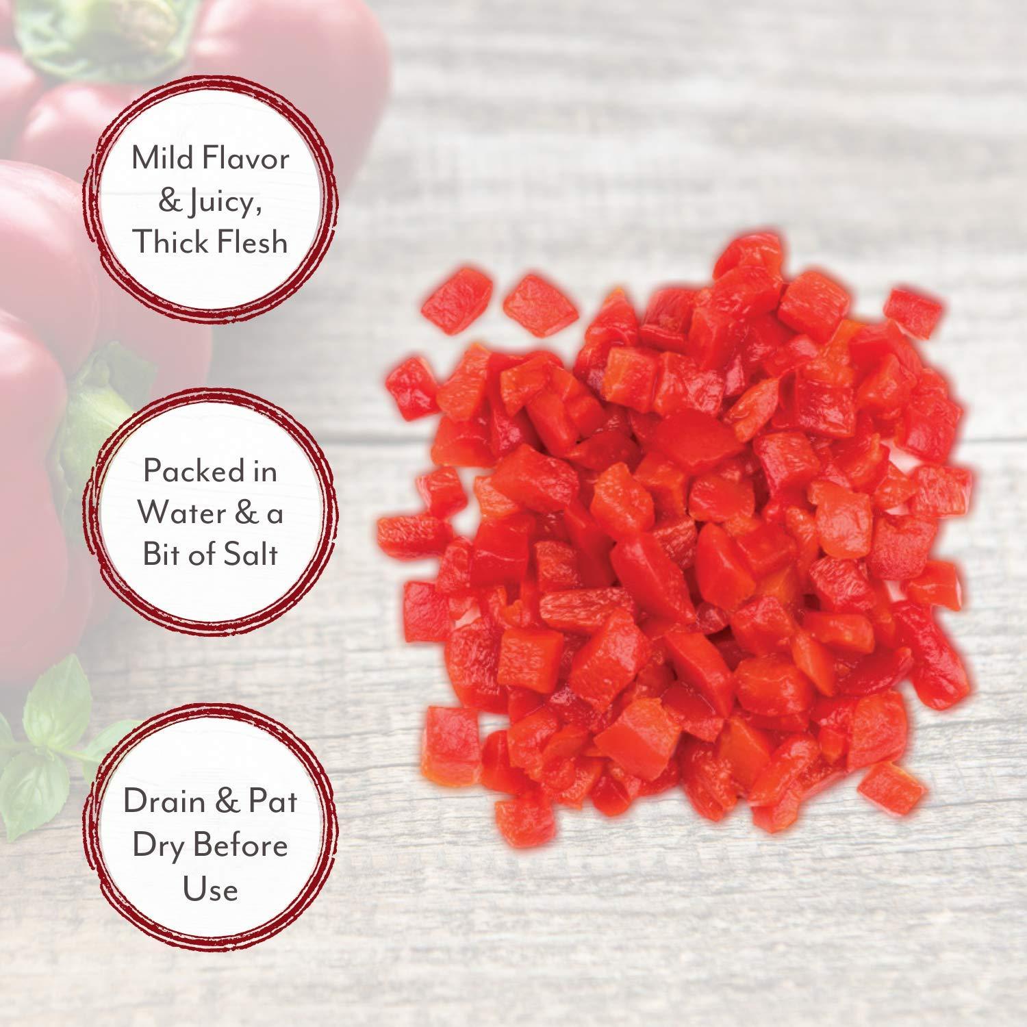 Roland Diced Red Pimiento Peppers 28-Ounce Can (Pack of 6) - Specialty ...