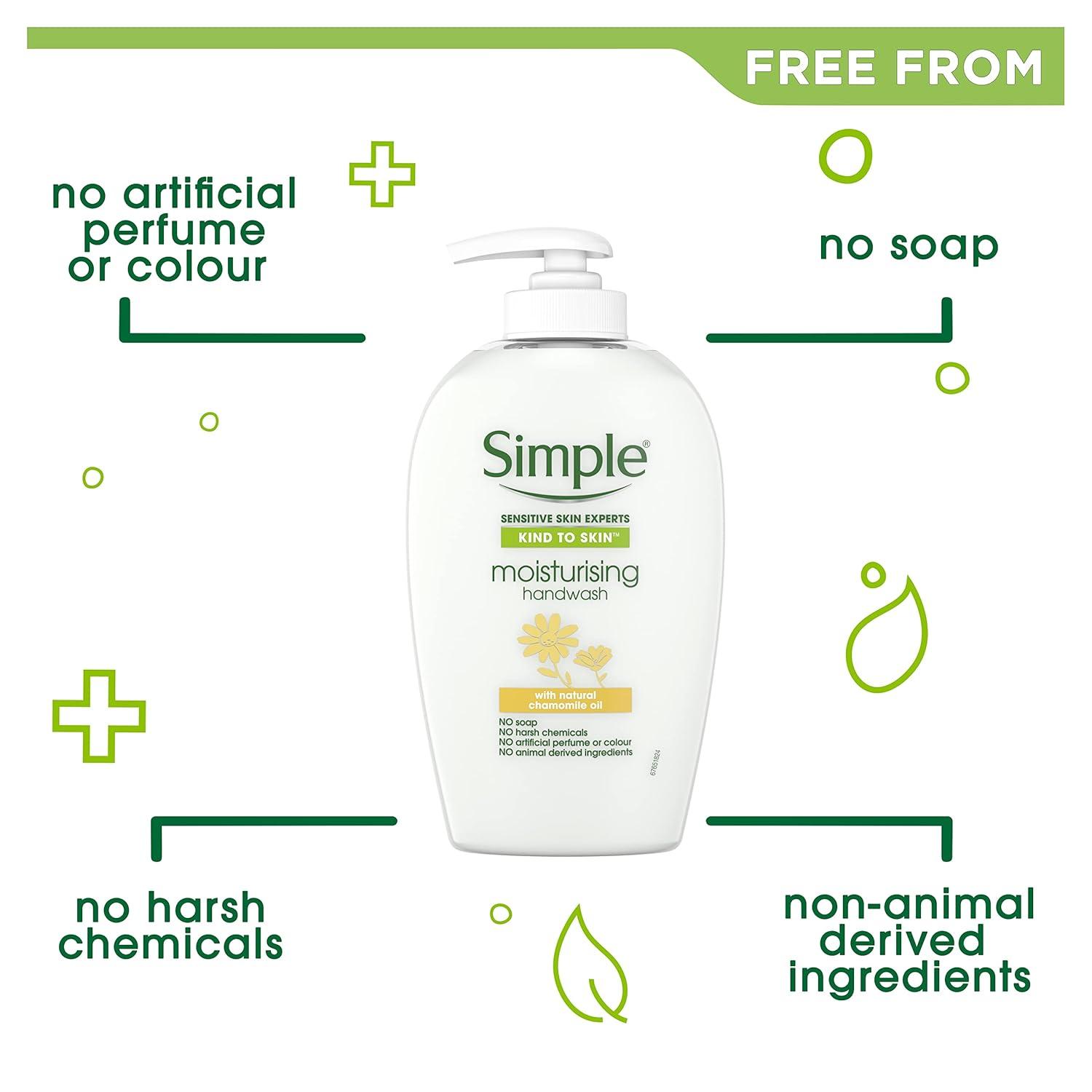 Simple Kind to Skin Moisturising Handwash 250ml - Gentle Hydration for ...