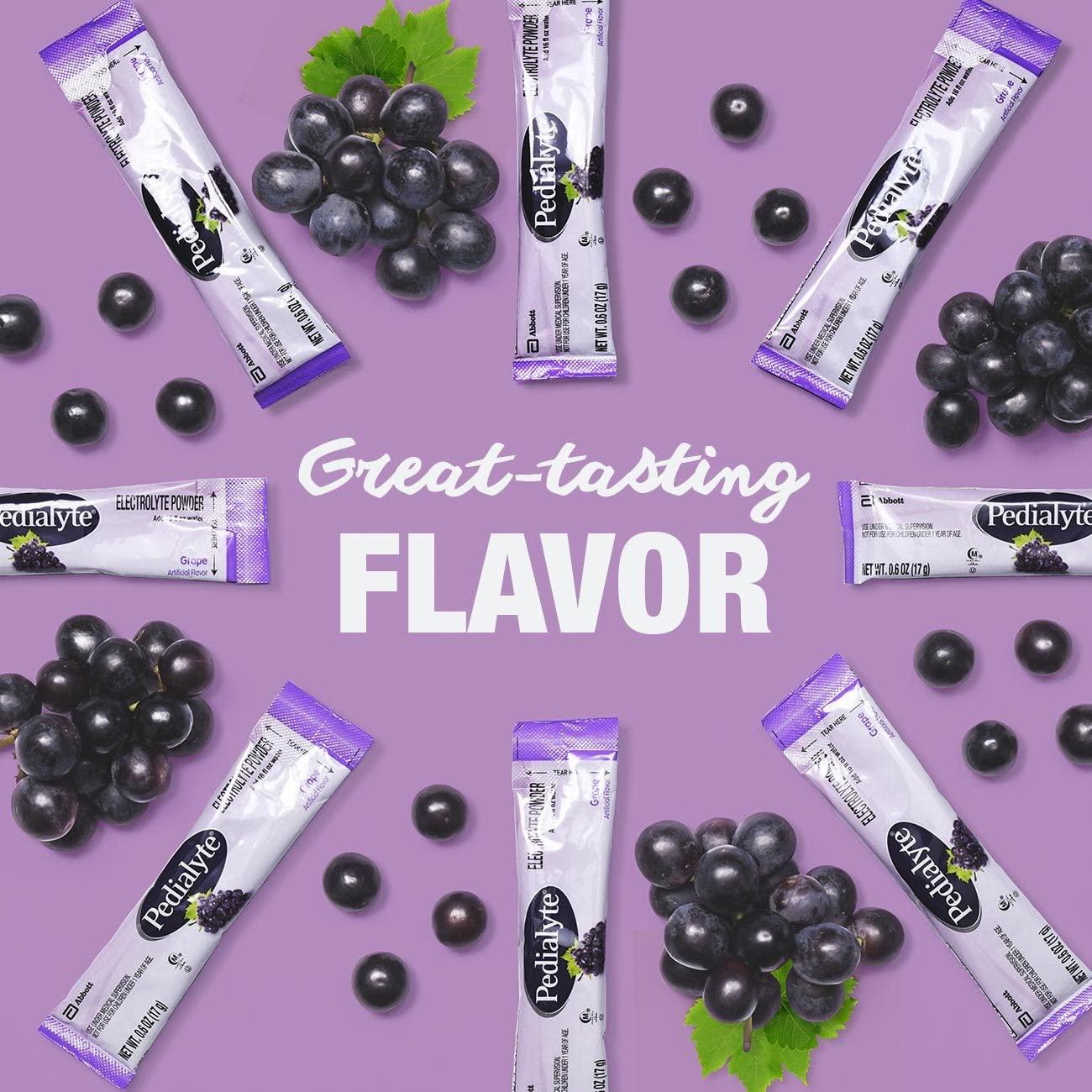 Pedialyte Grape Electrolyte Powder Sticks - 6 Count | Buy Now with ...