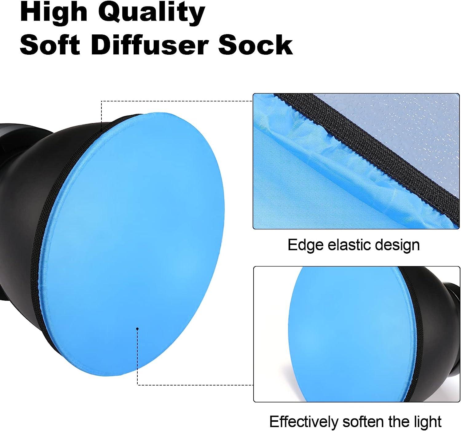 Soonpho 7" 180mm Soft Diffuser Sock for Photography Studio Strobe ...
