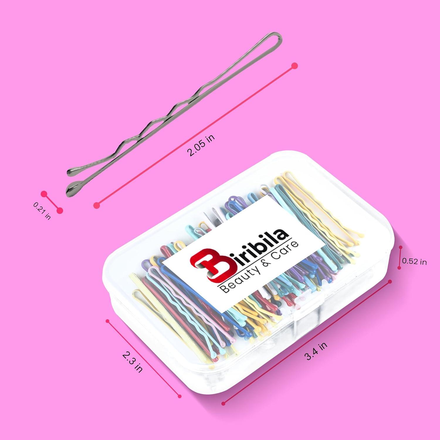Biribila Bobby Pins 150 Pcs - 6cm Long Hair Grips with Storage Box ...