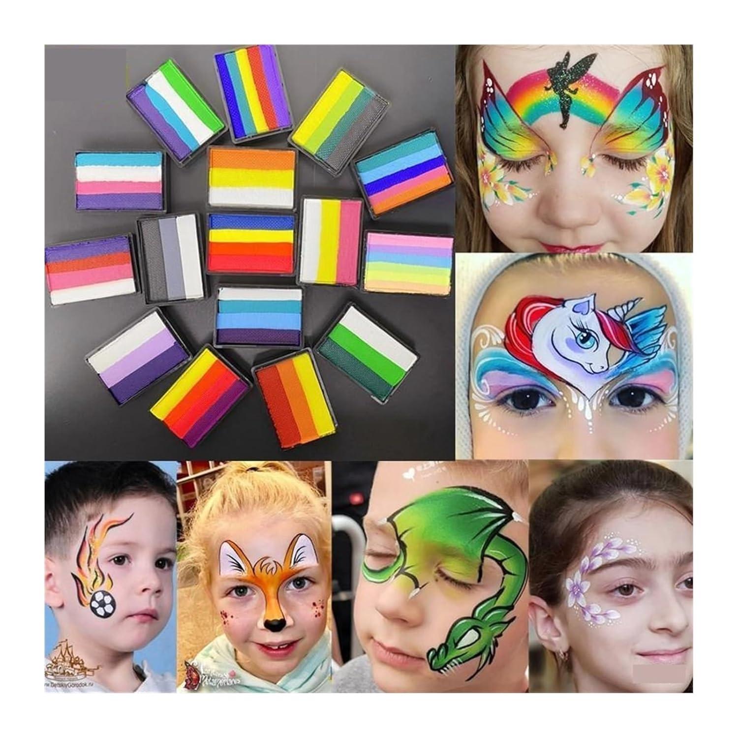 Creative Animal Face Painting Kit - 21 Color Professional Body & Face ...