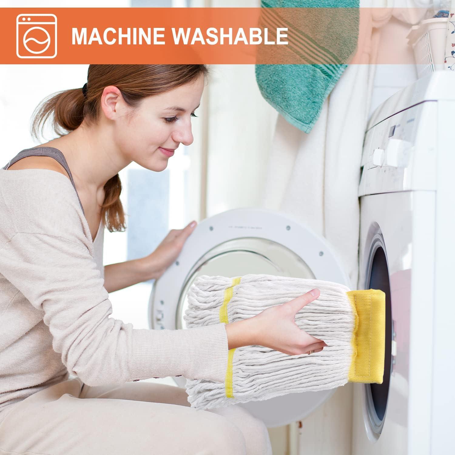 Commercial Heavy Duty Industrial Mop with Long Handle - 60 Looped-End ...