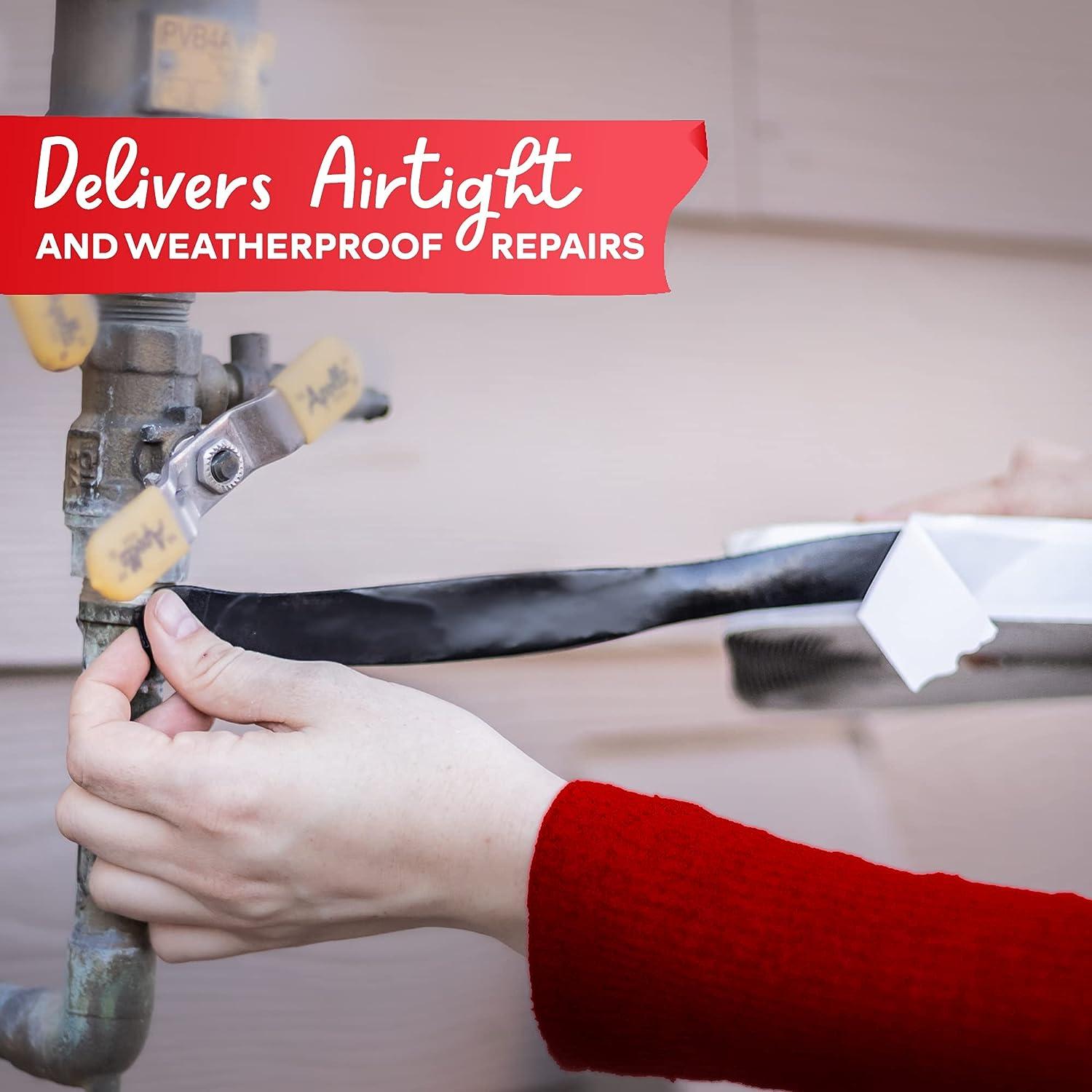 Butyl Sealing Tape Black 1/8-In x 3/4-In x 30-Foot Plumbers Putty Tape ...