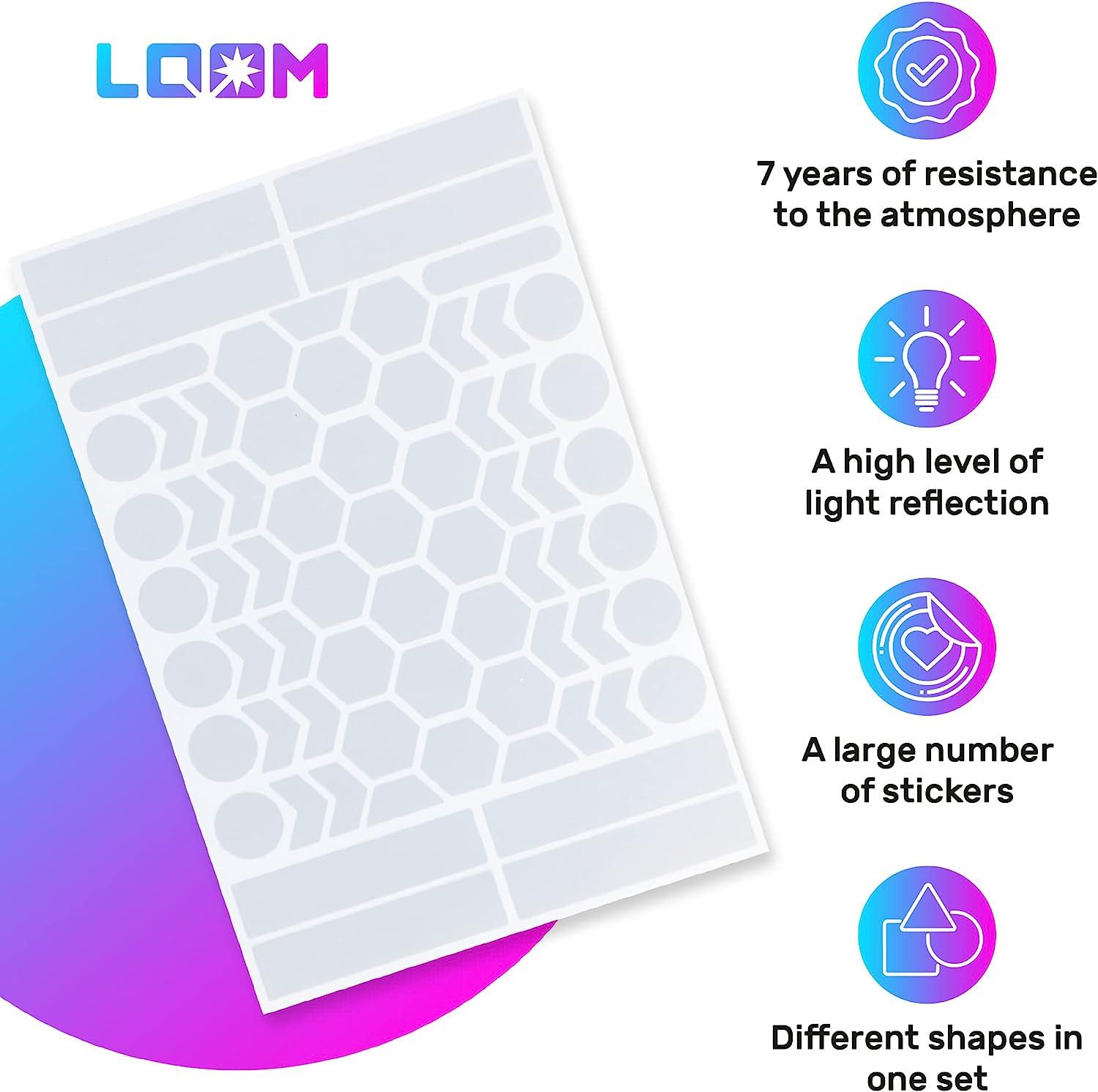 Reflective Stickers Kit (67pcs Grey) for Bike, Helmet, Motorcycle, Car ...