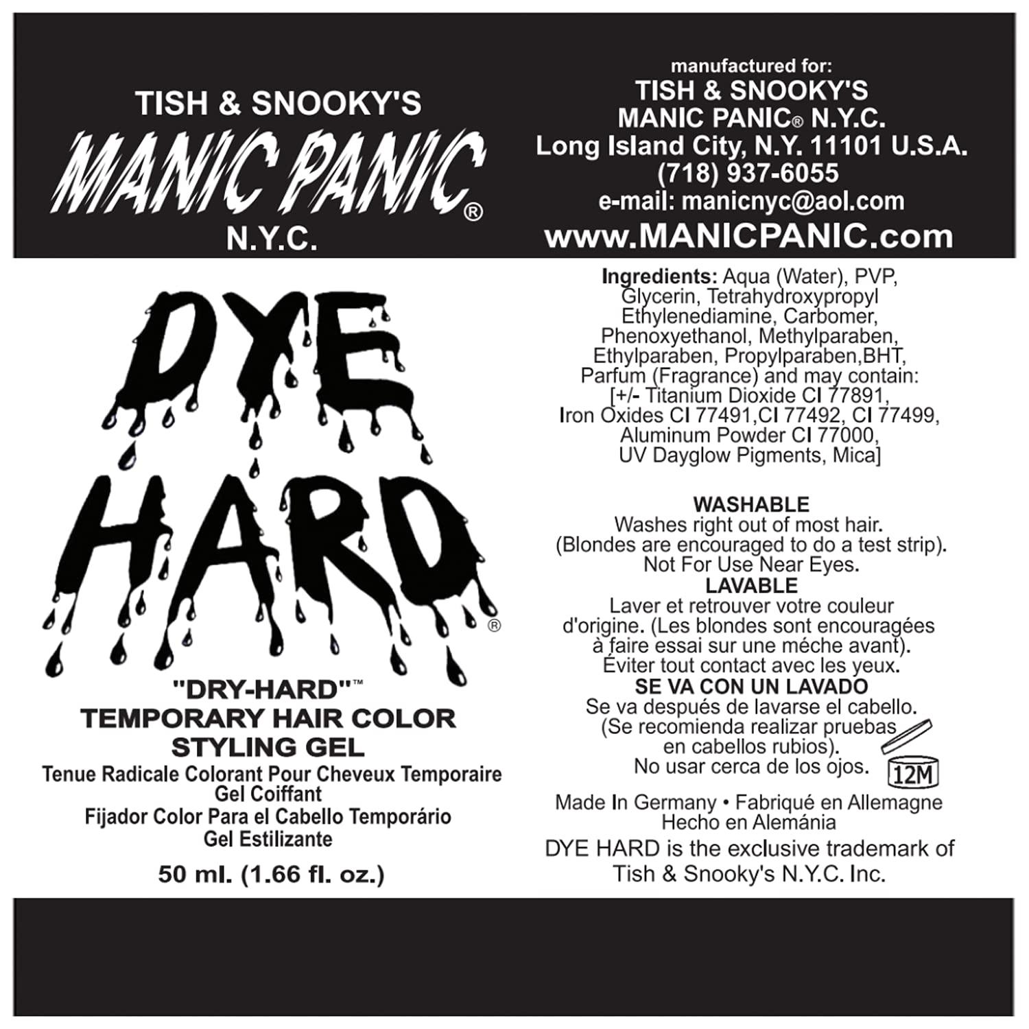 MANIC PANIC Electric Banana Neon Yellow Hair Color Gel - Vibrant and ...