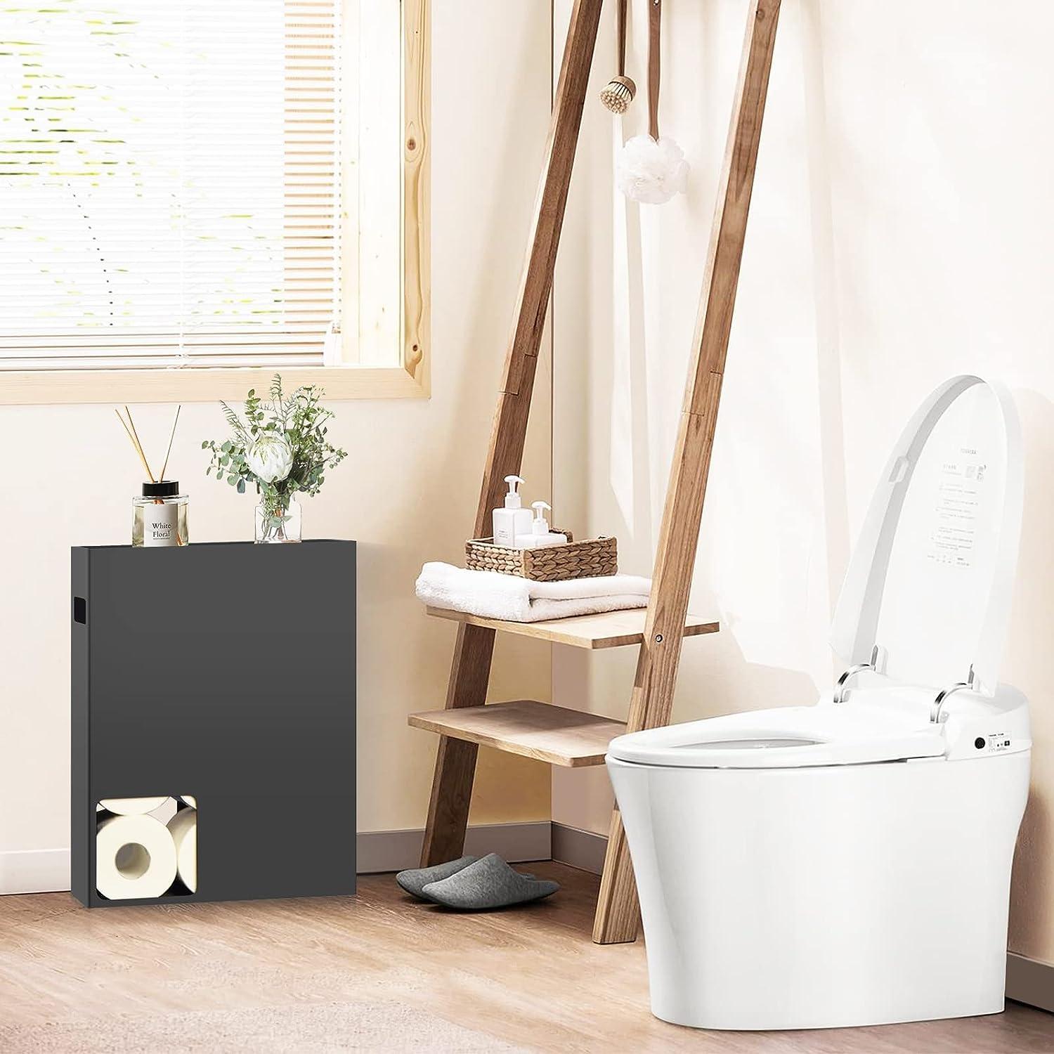 Sikon Toilet Paper Storage Organizer - 12 Roll Holder Dispenser, Black ...