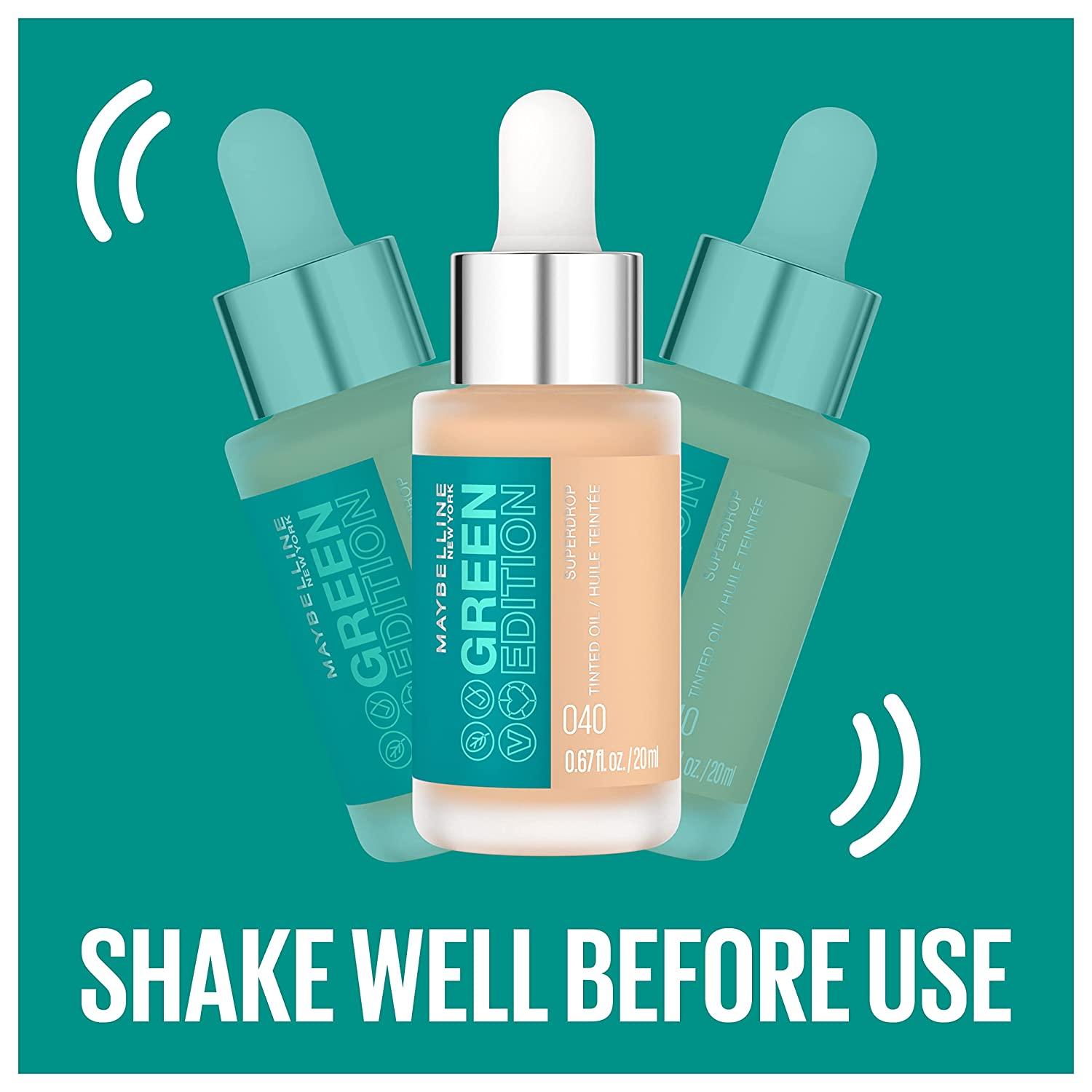 Maybelline Green Edition Superdrop Tinted Oil Base Makeup - Adjustable ...