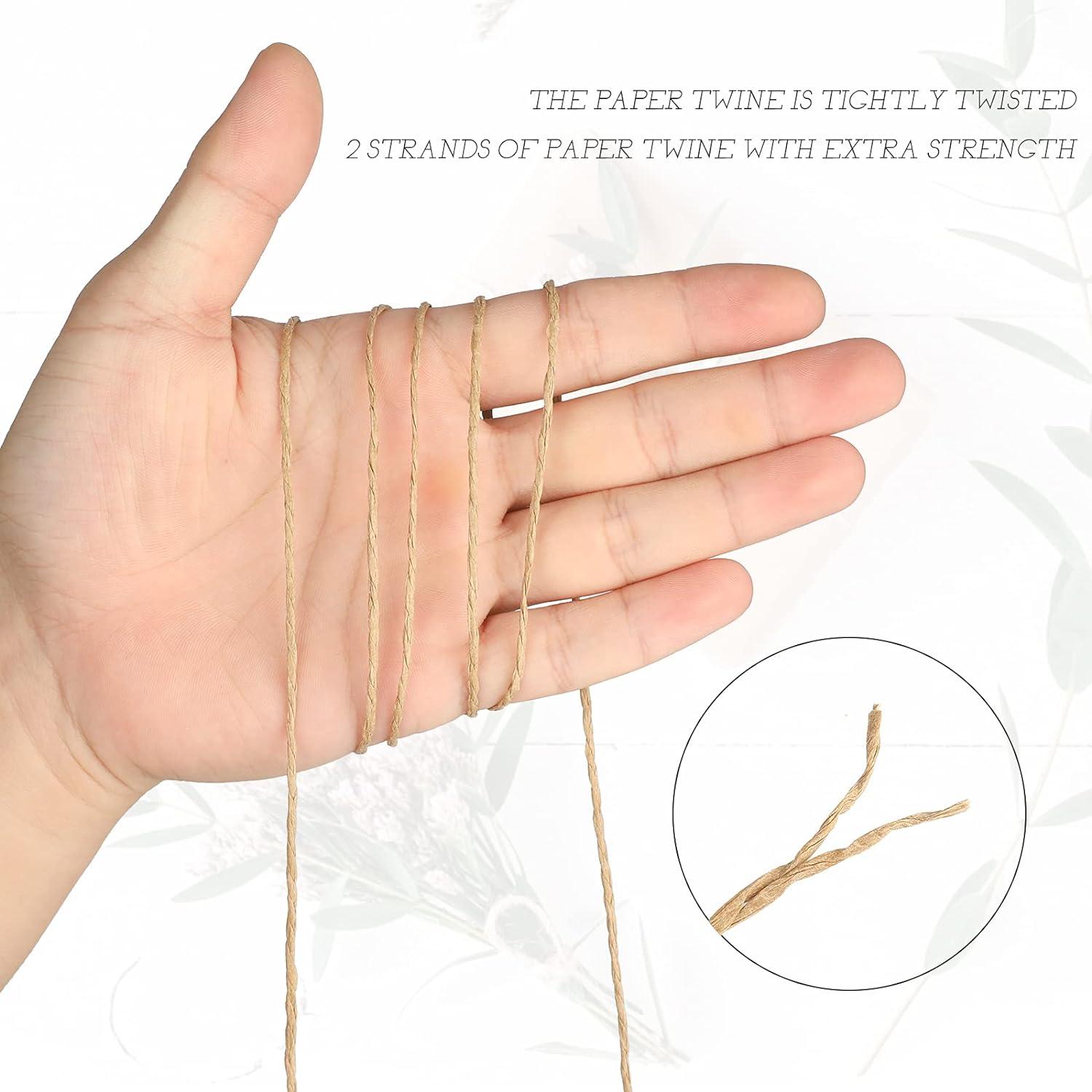 JijAcraft Raffia Ribbon 656 Feet - 2mm Brown Twisted Raffia Paper ...