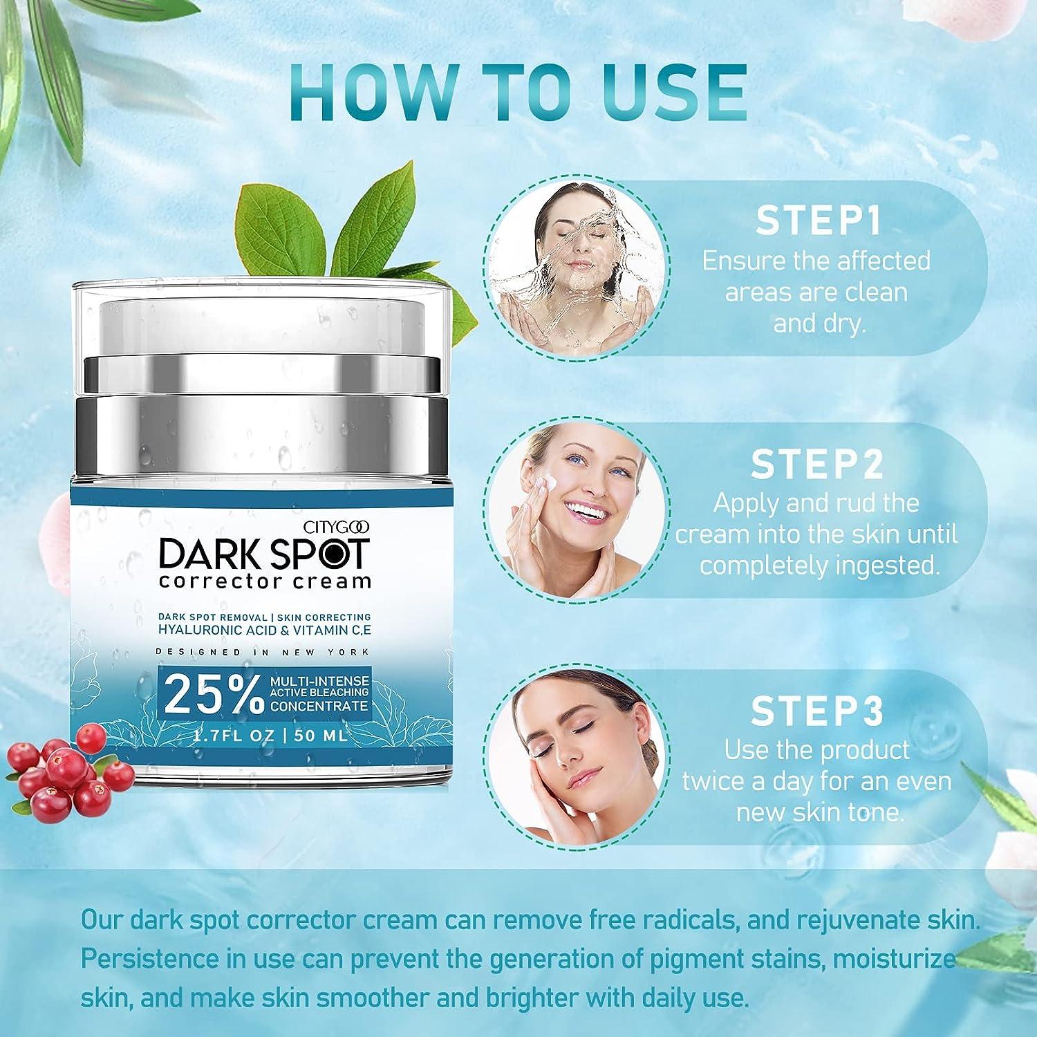 CITYGOO Dark Spot Remover Cream for Face & Body - Melasma ...