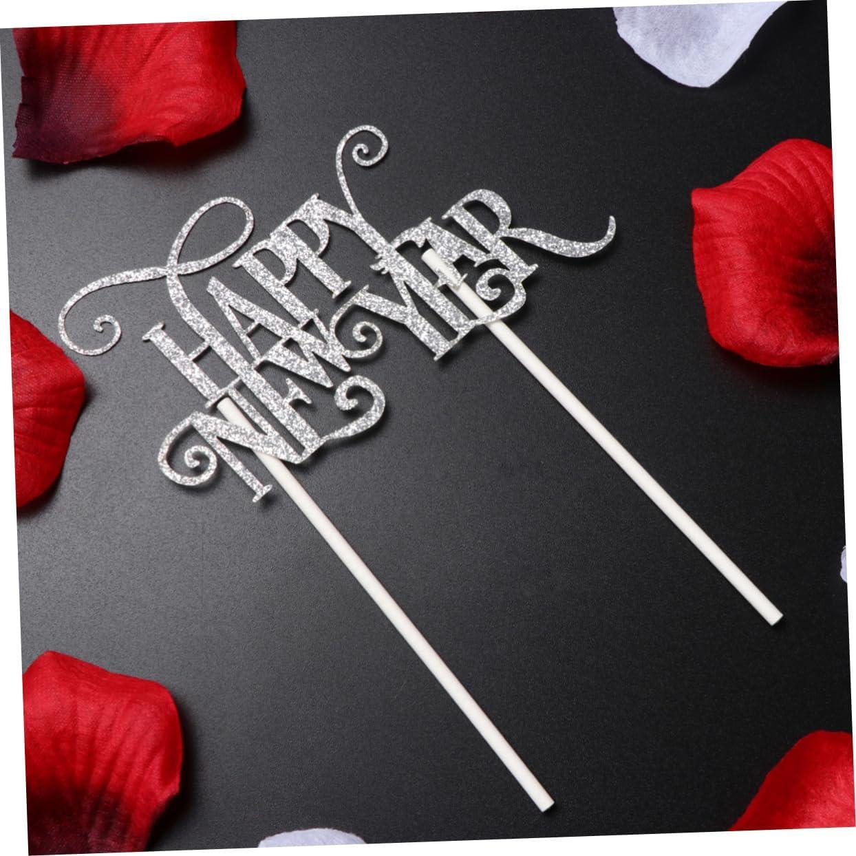 SAFIGLE 30 Pcs Fruit Pick New Year Party Cake Picks New Year Cupcake ...