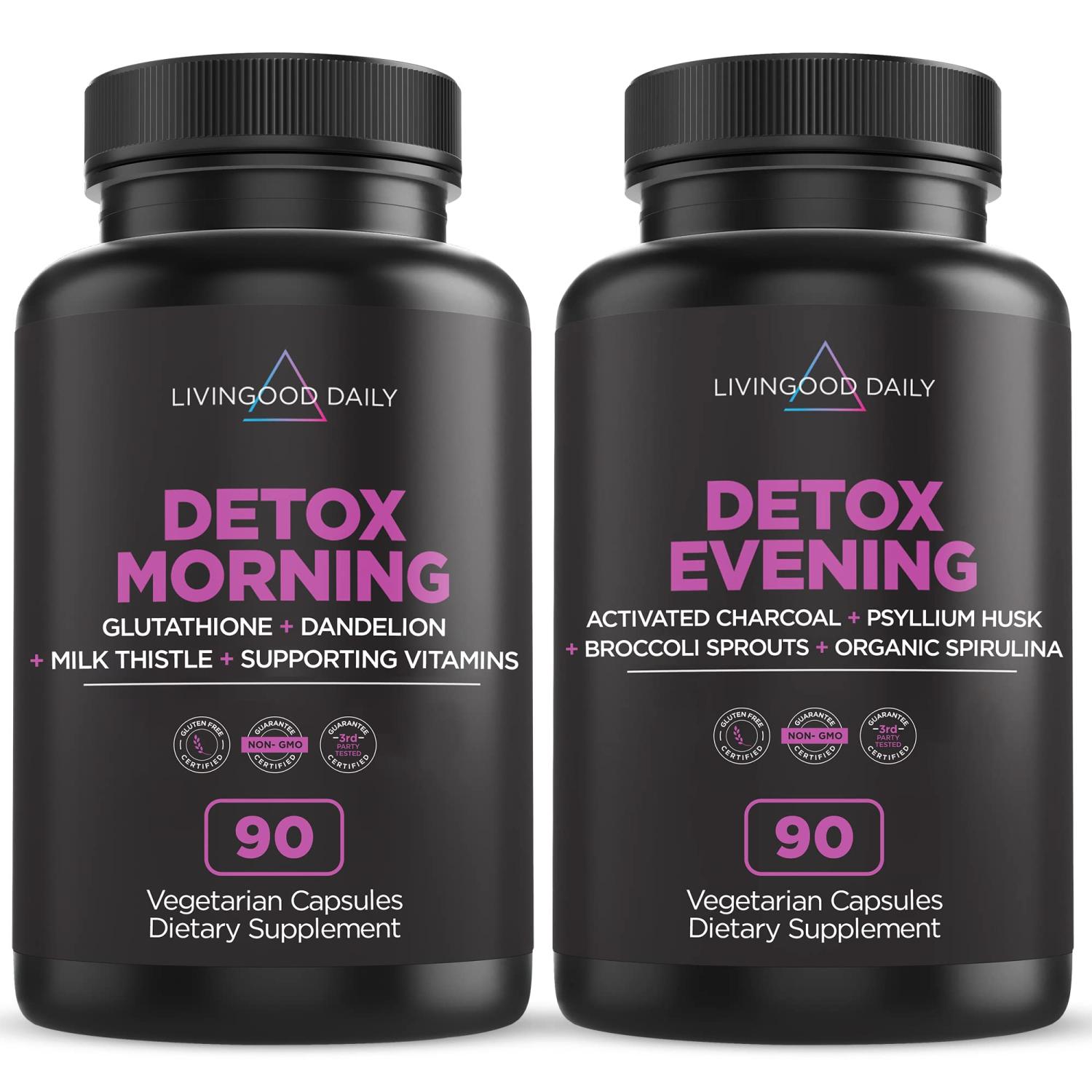 Livingood Daily Detox Pills - Full Body Cleanse for Men & Women - 90 ...