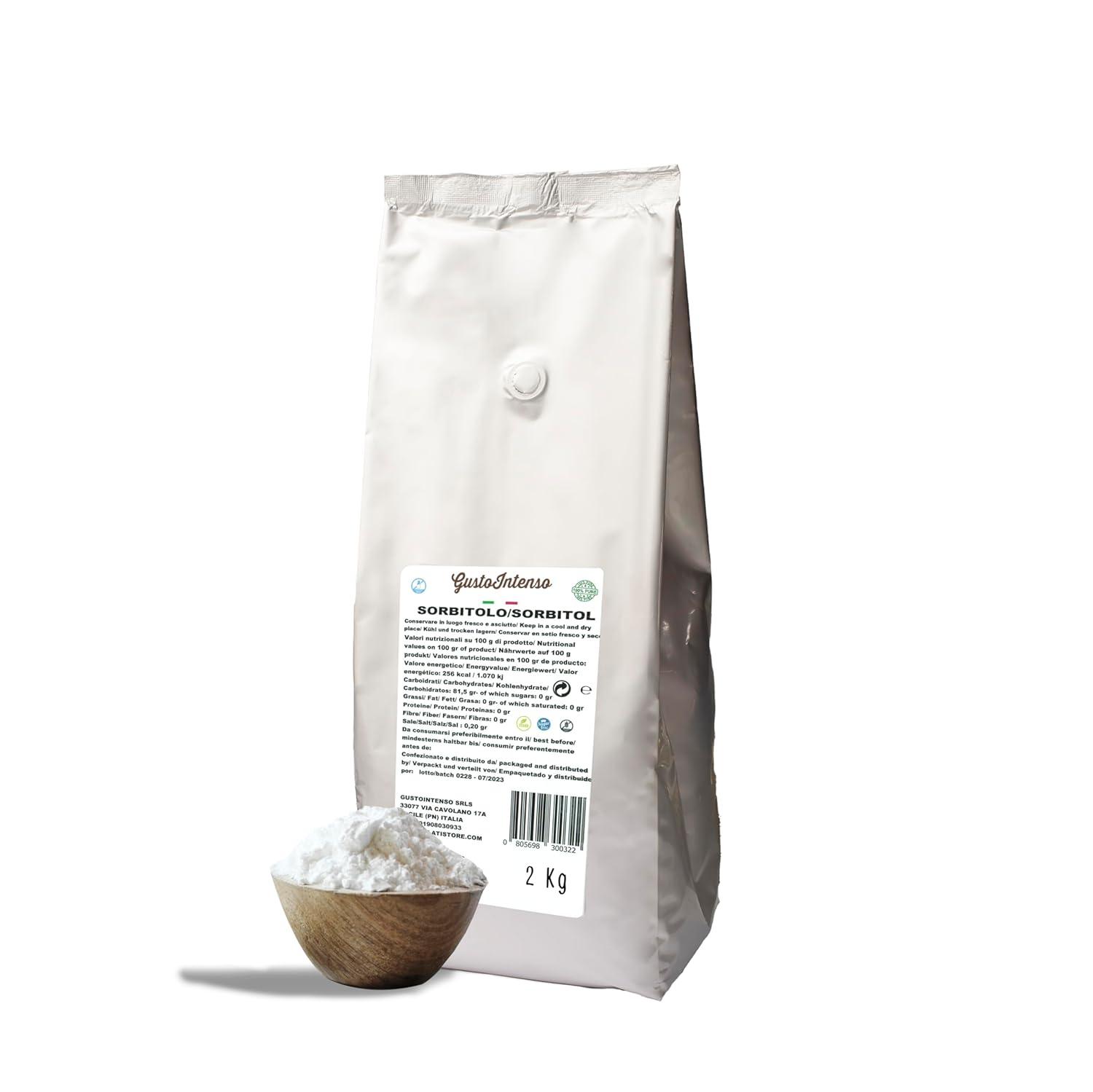 Gusto Intensso Sorbitol Powder - Low Glycemic Sugar Substitute (2000g ...