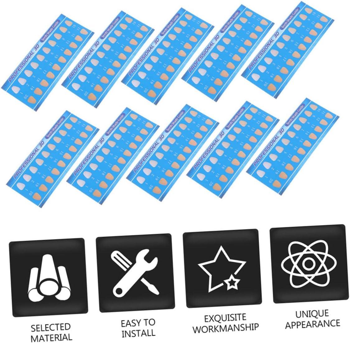 HomsfoU 90 Pcs Tooth Color Guide - Teeth Whitening Shade Chart for Oral ...