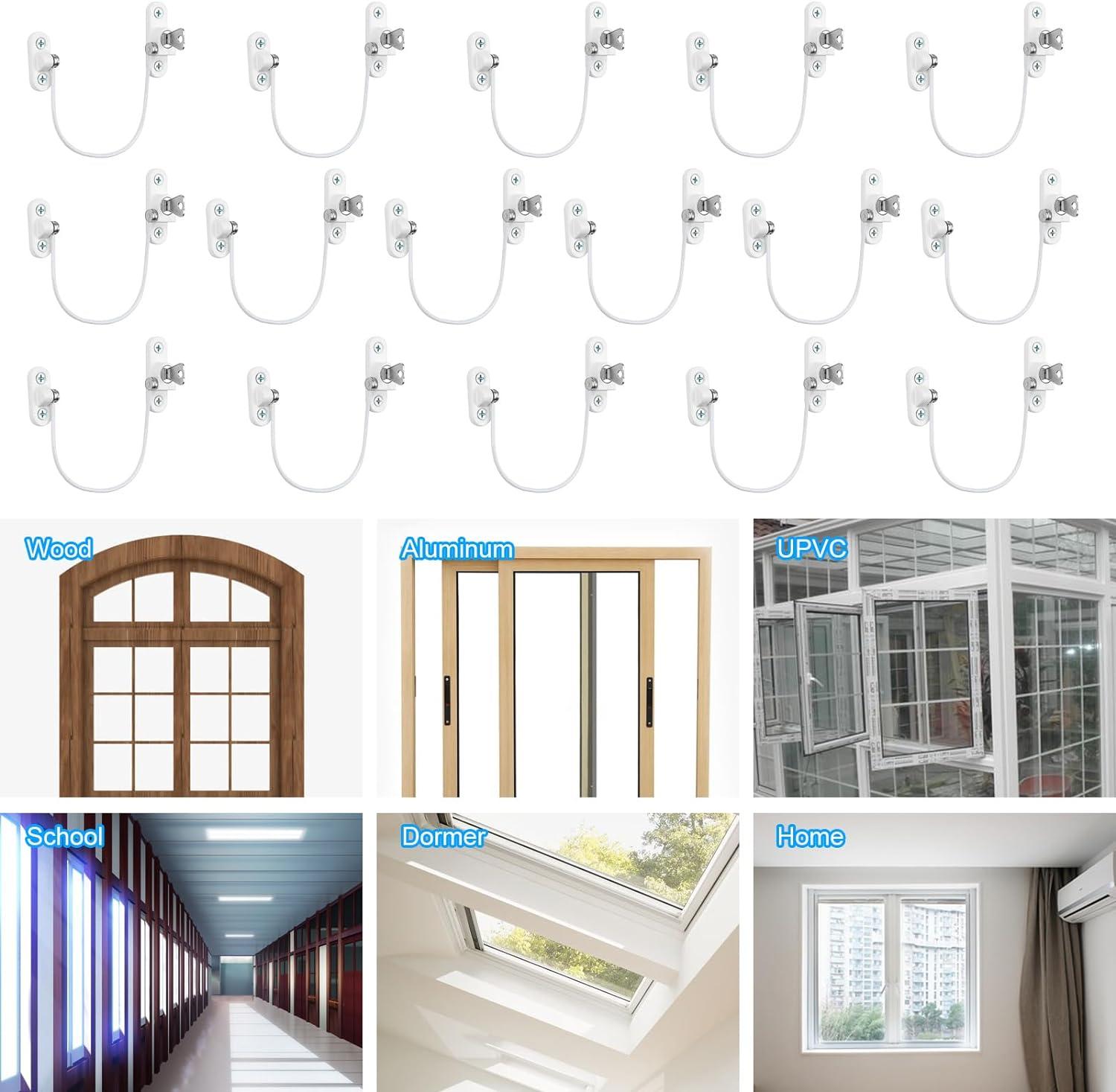 16Pcs Window Restrictor Locks for Kids Window Restrictors UPVC Baby ...