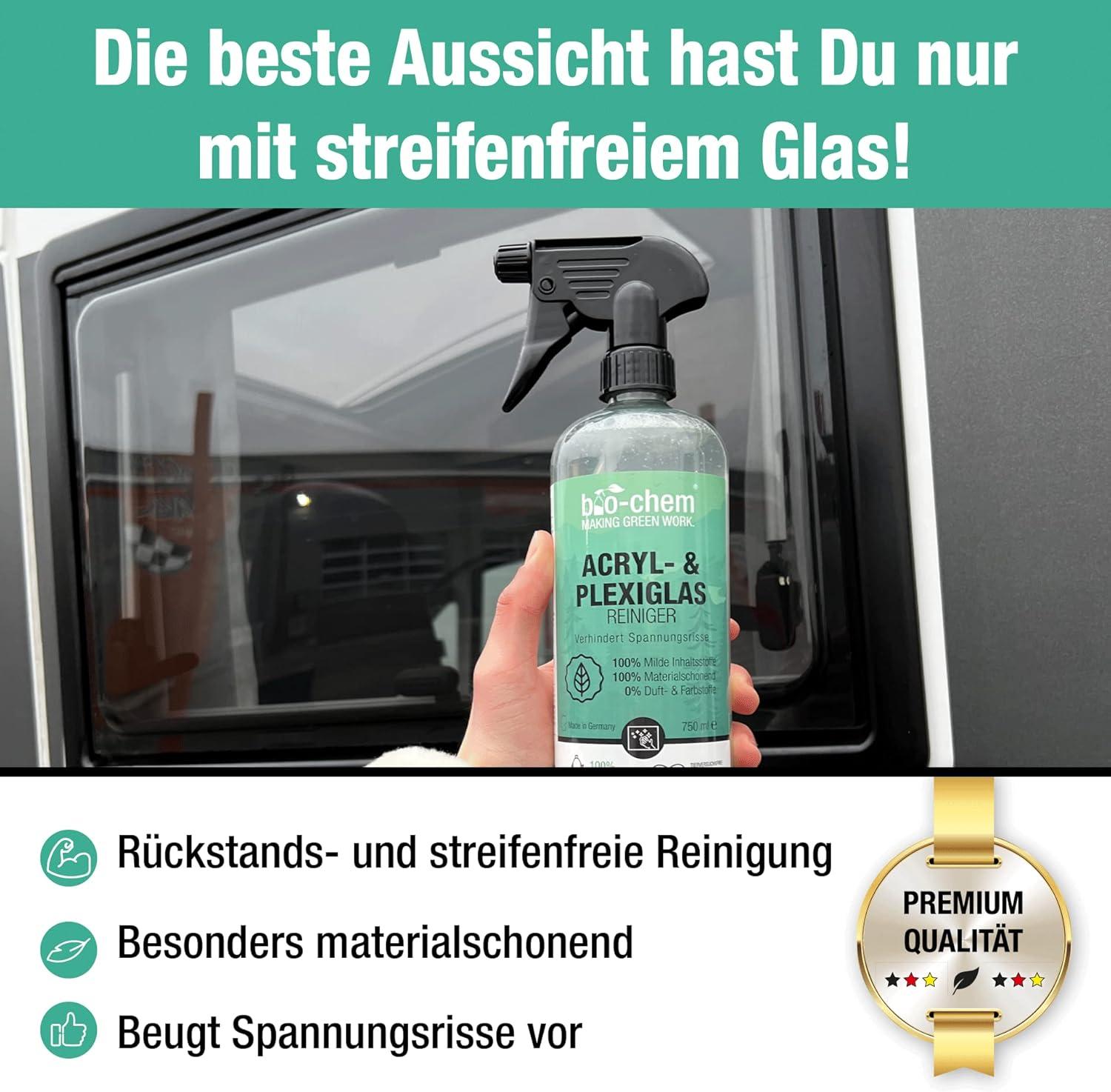 Bio-Chem Acrylic & Plexiglass Cleaner 750ml | Gentle Glass Cleaner for ...