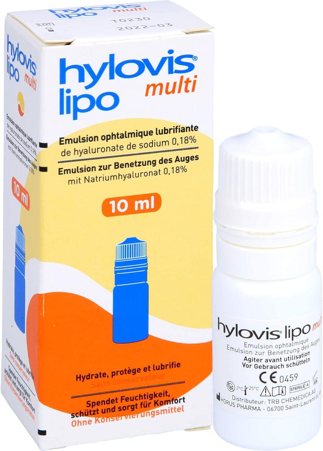 Hylovis Lipo Multi Eye Drops 10ml - Moisturizing Relief for Dry Eyes ...