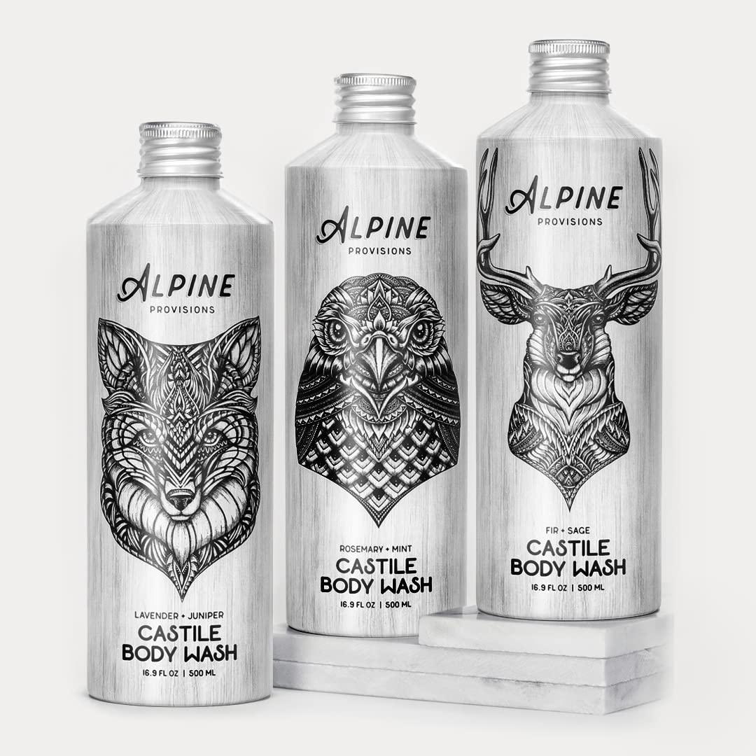 Alpine Provisions Plant-Based Castile Body Wash - Rosemary + Mint - 16. ...