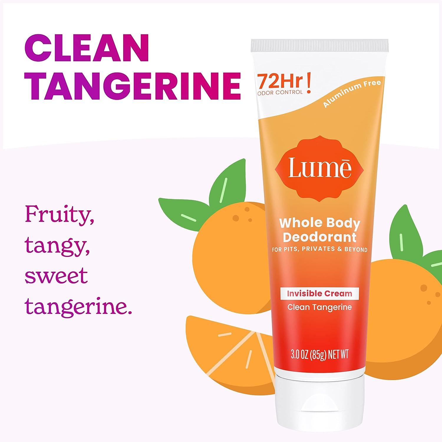 Lume Whole Body Deodorant Cream Tube - 72Hr Odor Control - Aluminum ...