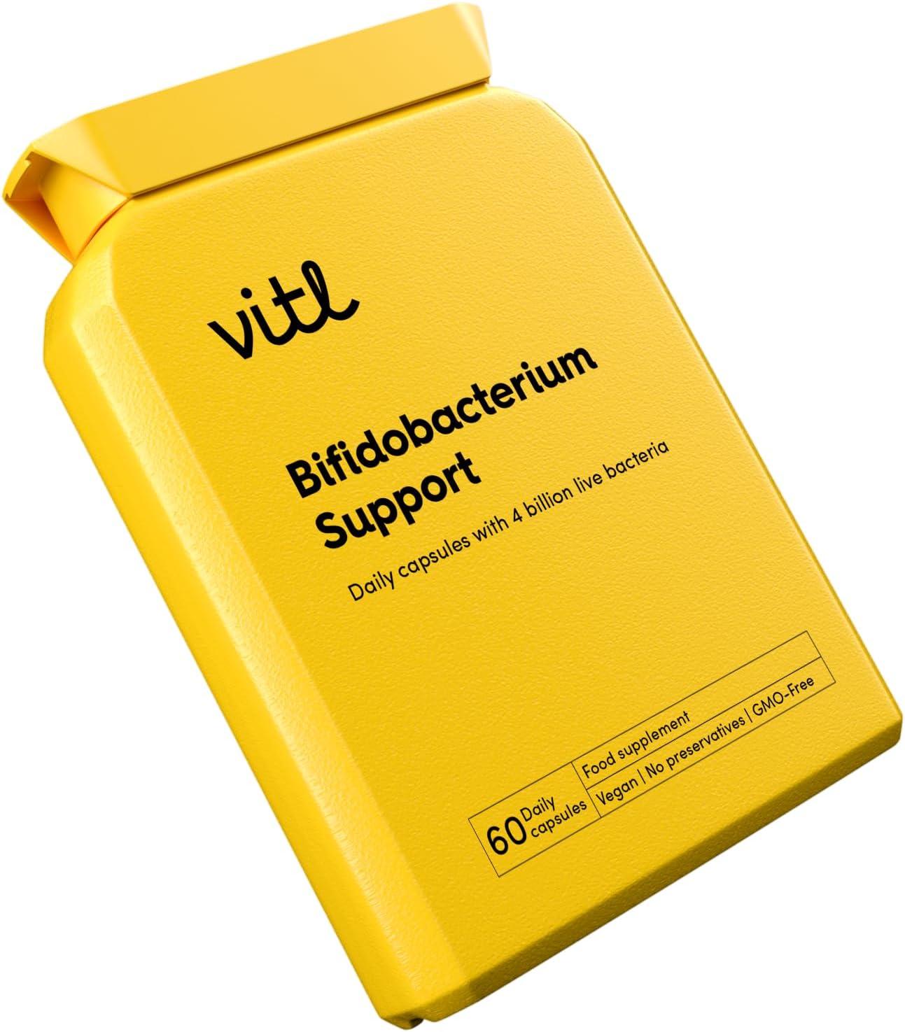 Vitl Bifidobacterium Support Daily Supplement - 60 Capsules, 4 Billion ...
