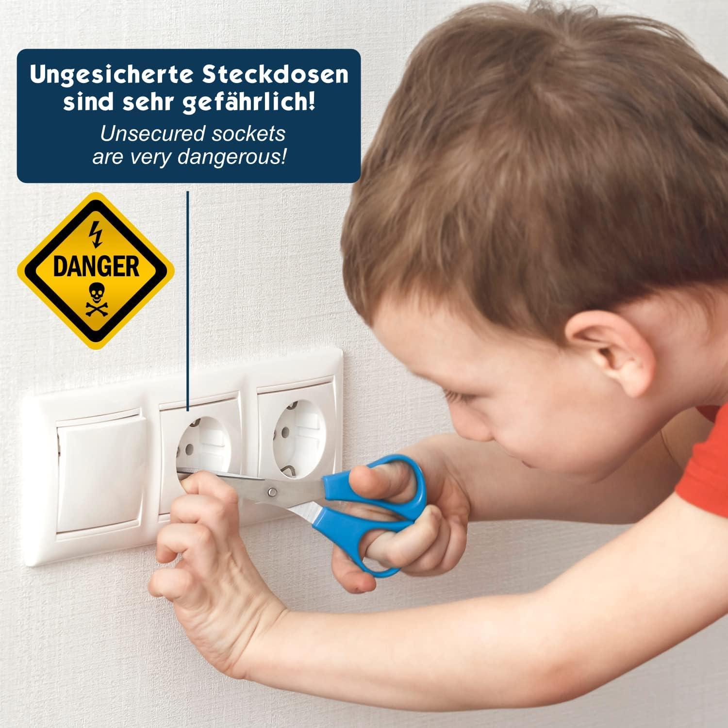 Hoffenbach Socket Child Safety Lock - 12x Pluggable Socket Safety Locks ...