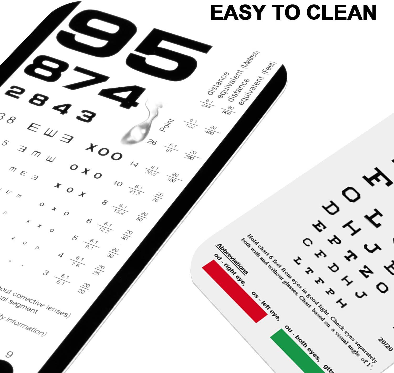 Pocket Eye Chart Set - Snellen & Rosenbaum (2 in 1) - 42.00 x 78.00 ...