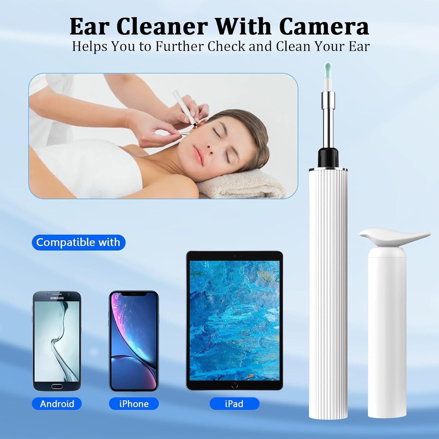 Electric Ear Cleaning Kit with Camera for Safe & Easy Ear Wax Removal ...