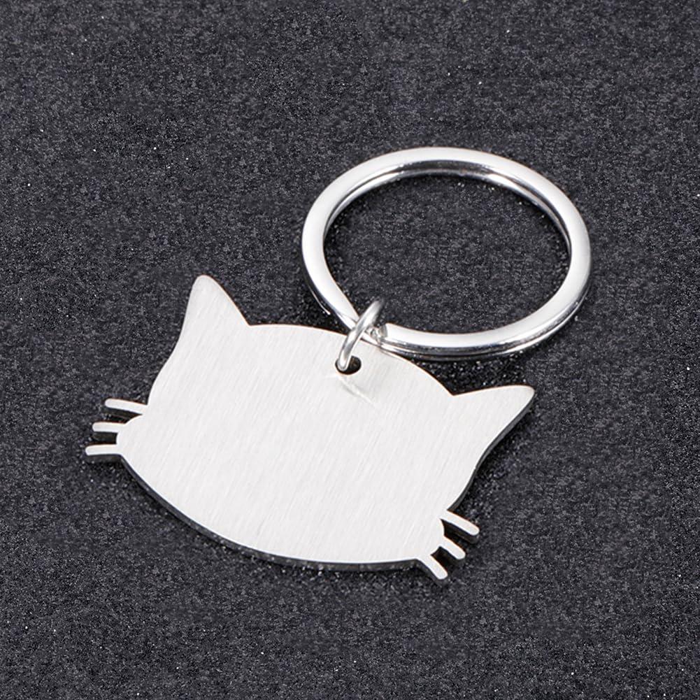 Personalized Cat Name Tag - Engraved Collar ID | Silver Small (19x25mm ...