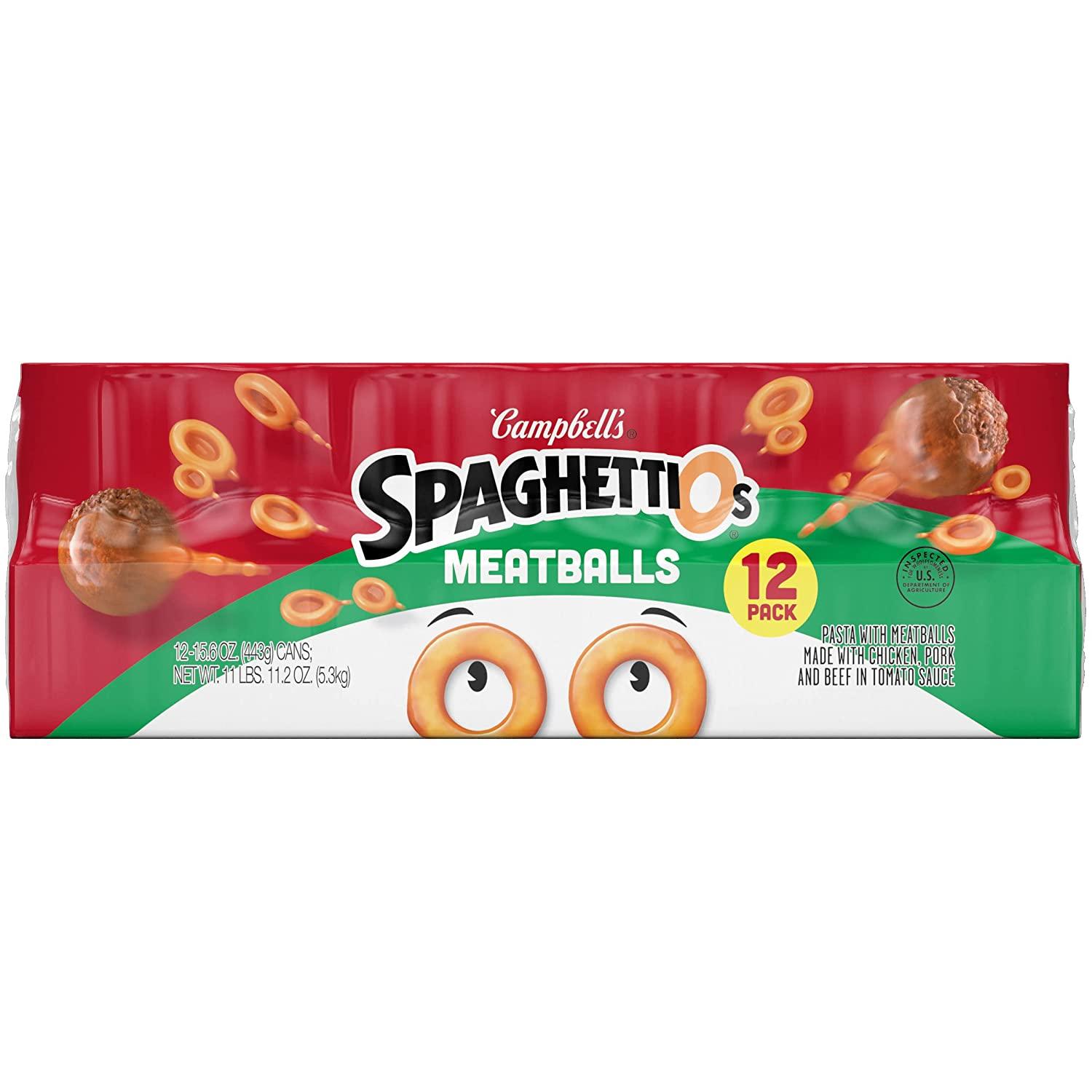 SpaghettiOs Canned Pasta with Meatballs Healthy Snack for Kids and ...