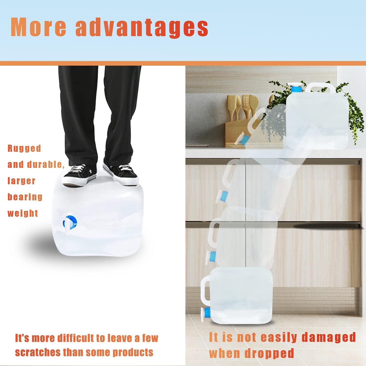 Collapsible Water Container with Spigot - BPA-Free Camping Storage Jug ...