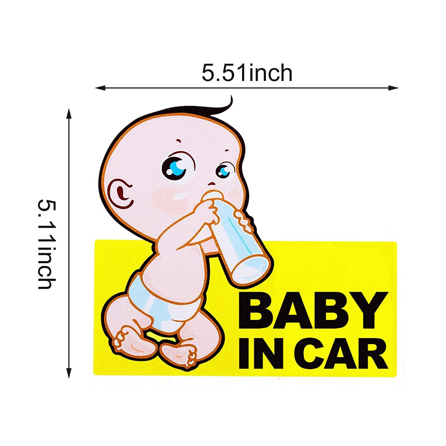 4 Piece Reflective Baby on Board Safety Signs Stickers Set for Car ...