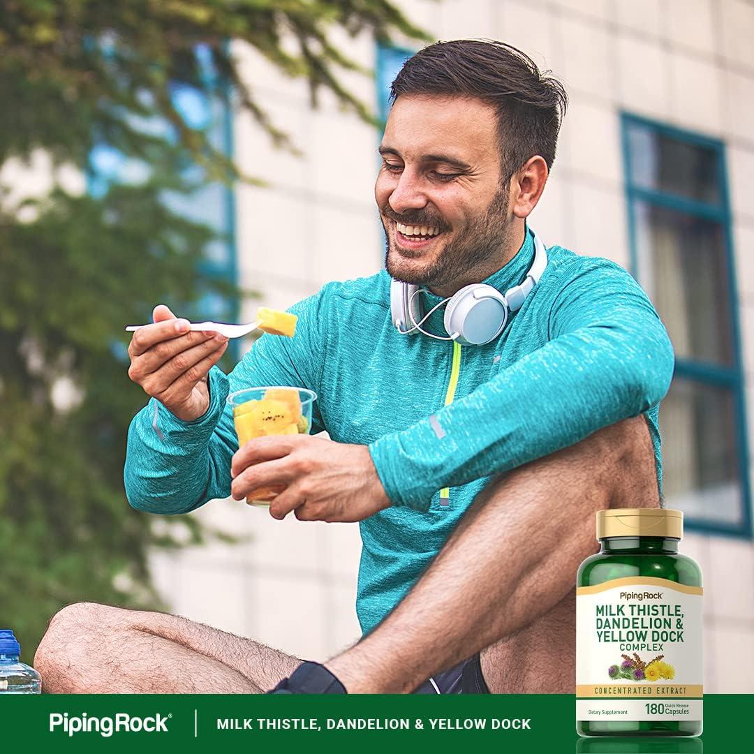 Piping Rock Milk Thistle Dandelion Yellow Dock 180 Capsules ...