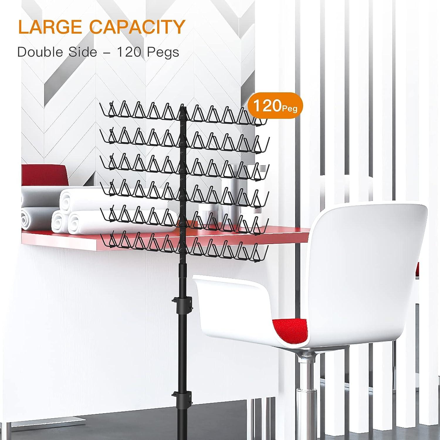 Sunnacate 120 Pegs Height Adjustable Braiding Hair Rack | Standing Hair ...