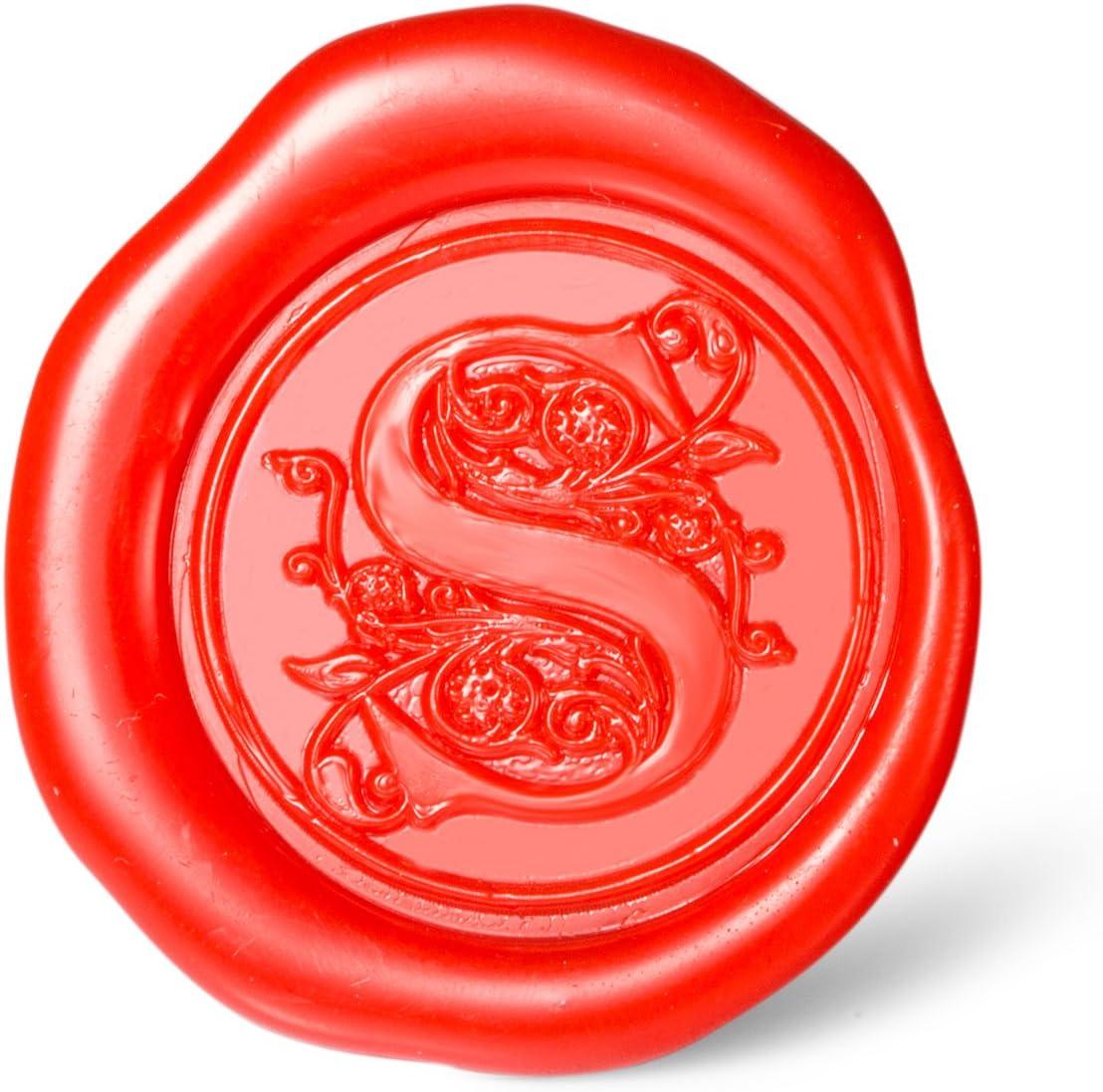 Mceal Wax Seal Stamp Large Seal 1 1/5(30mm) Dia Silver Brass Head with ...