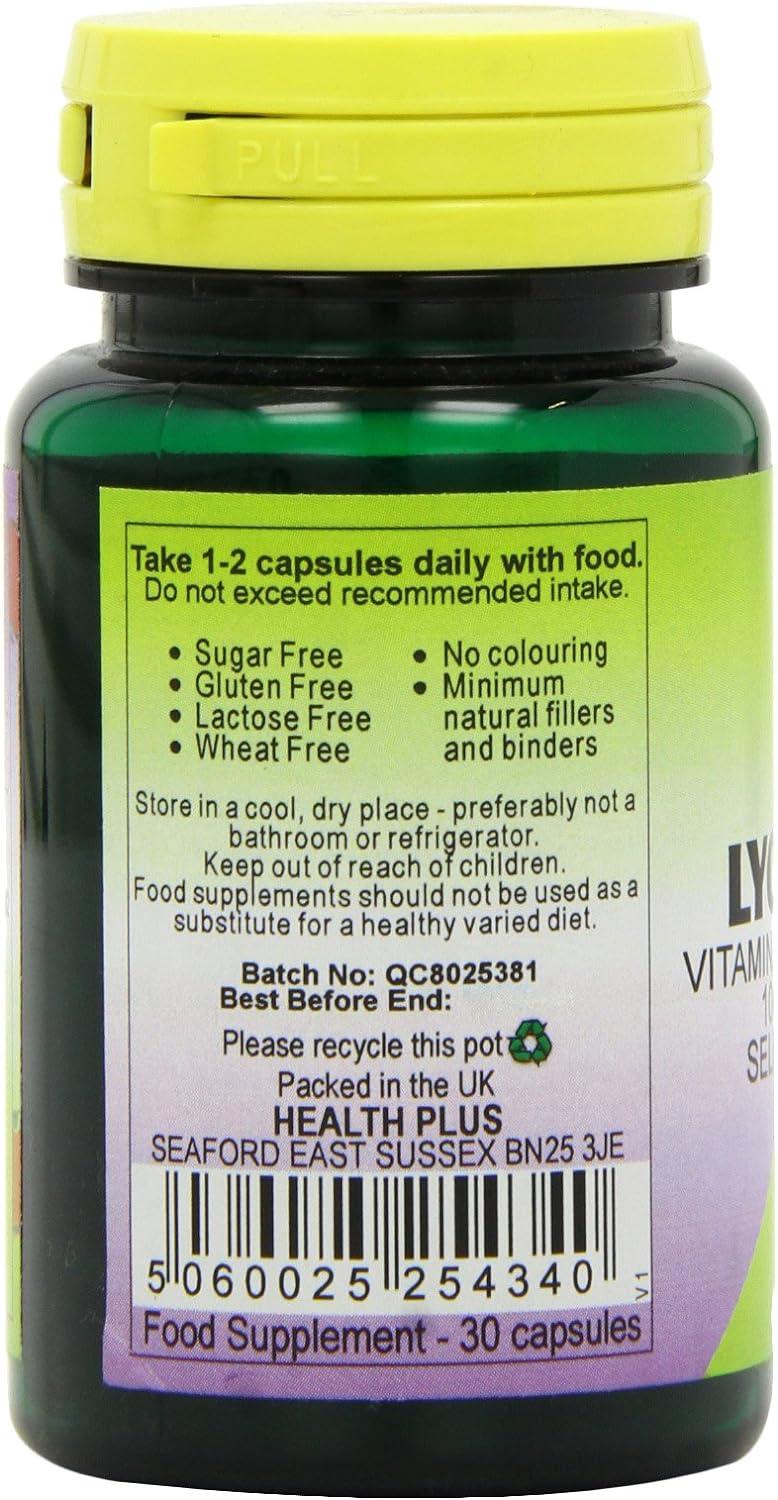 Health Plus Lycopene Plus 10mg Men's Health Supplement - 30 Capsules ...