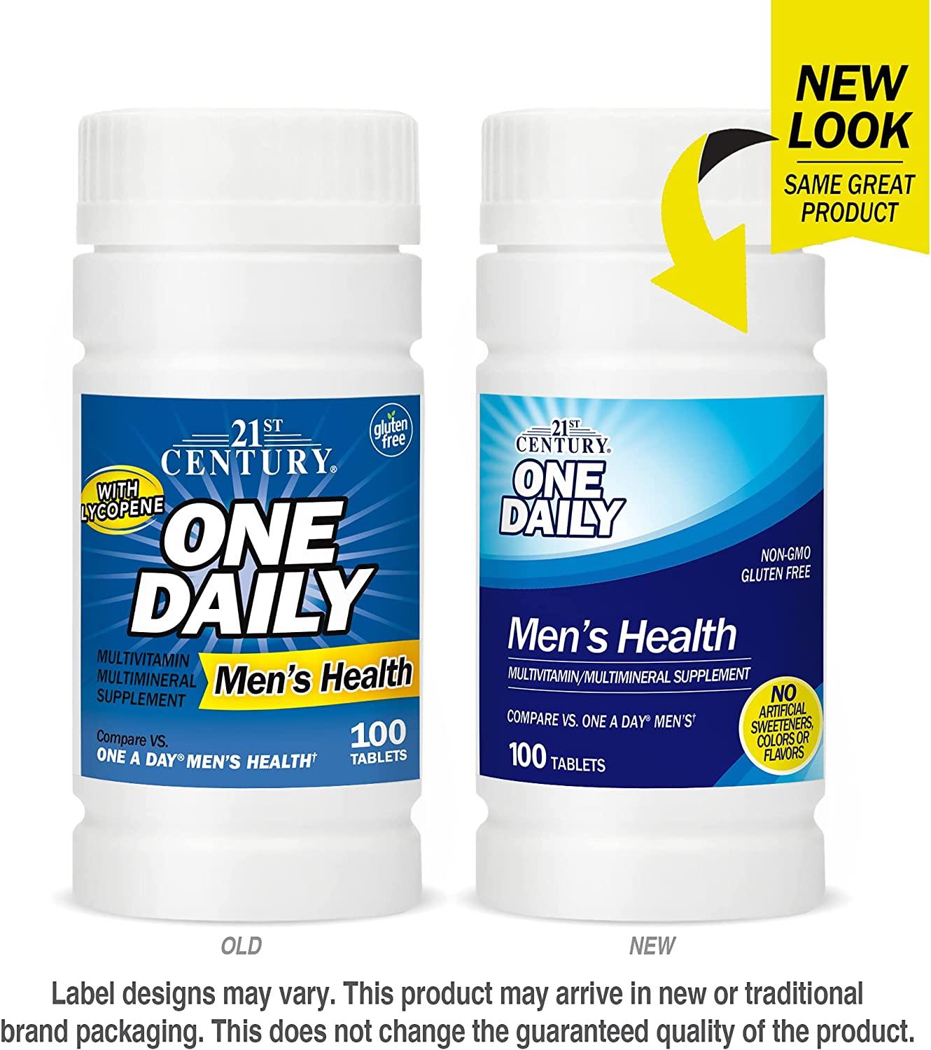 21st Century One Daily Men's Health - 100 Tablets for Optimal Wellness ...