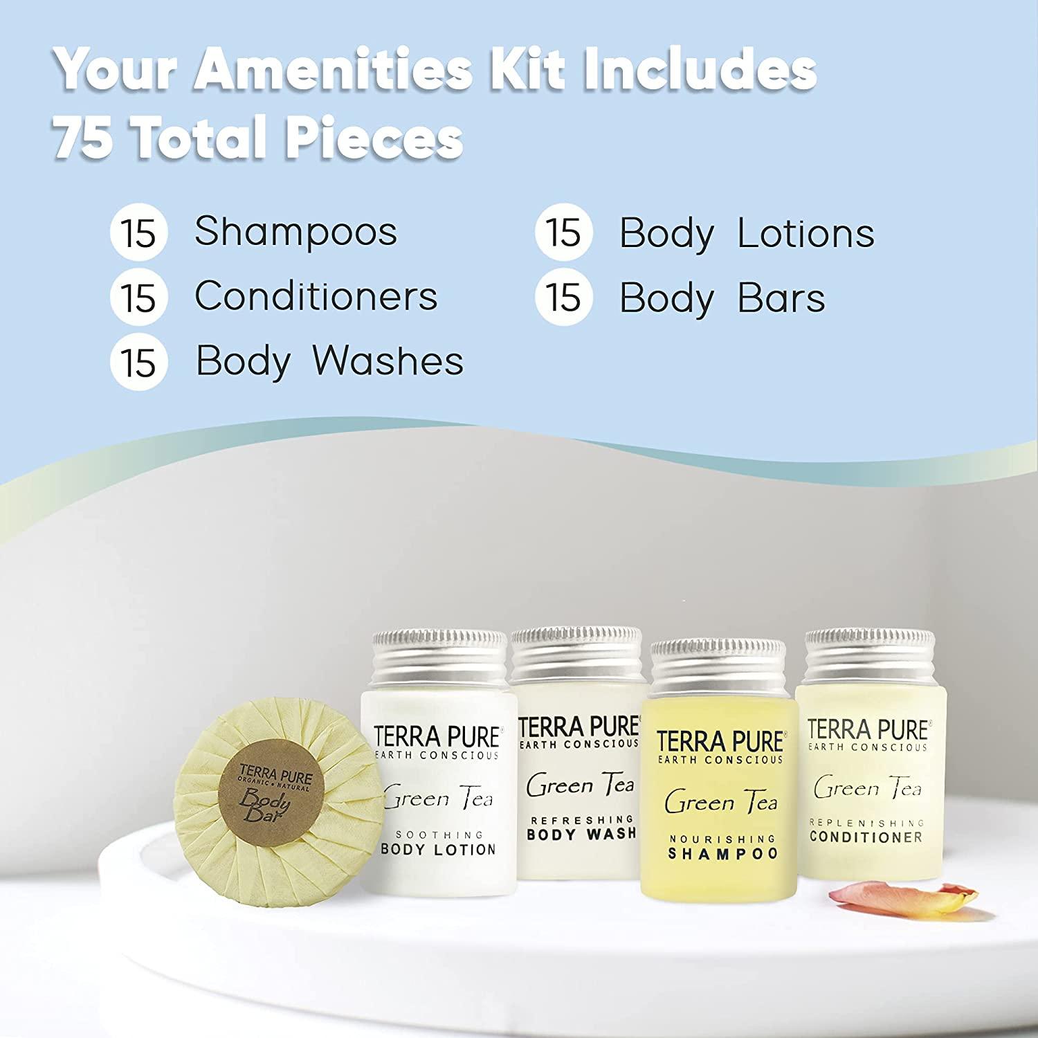 Hotel Amenities Bulk Set - Terra Pure Soaps & Toiletries | 1oz Shampoo ...