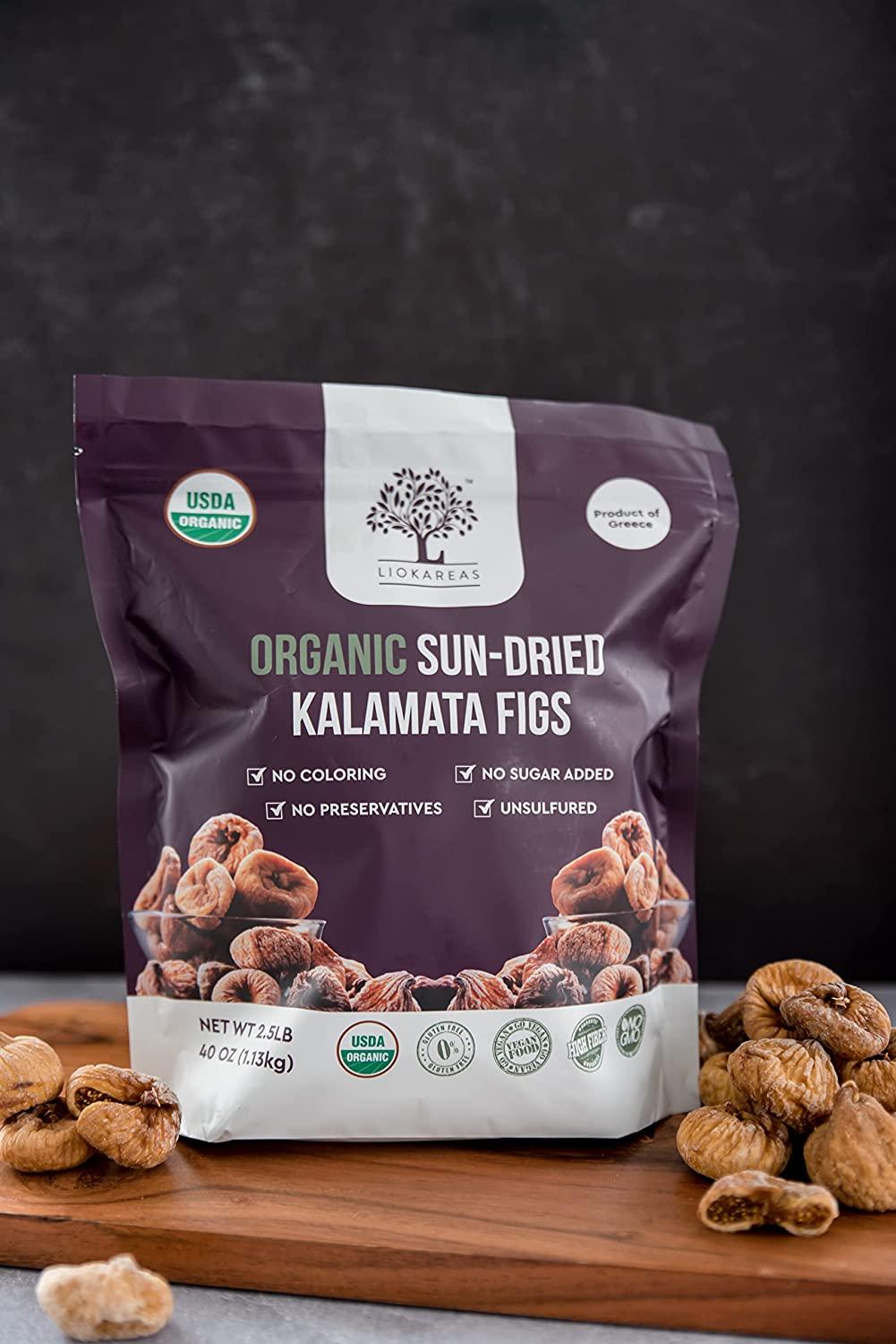 Organic Greek Kalamata Sundried Figs - USDA Certified - Vegan, Gluten ...