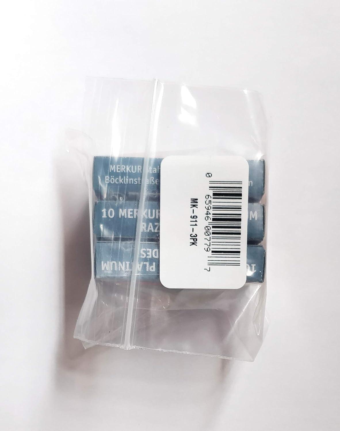 Merkur Double Edge Razor Blades MK-911-3PK 10 Count (Pack of 3 ...